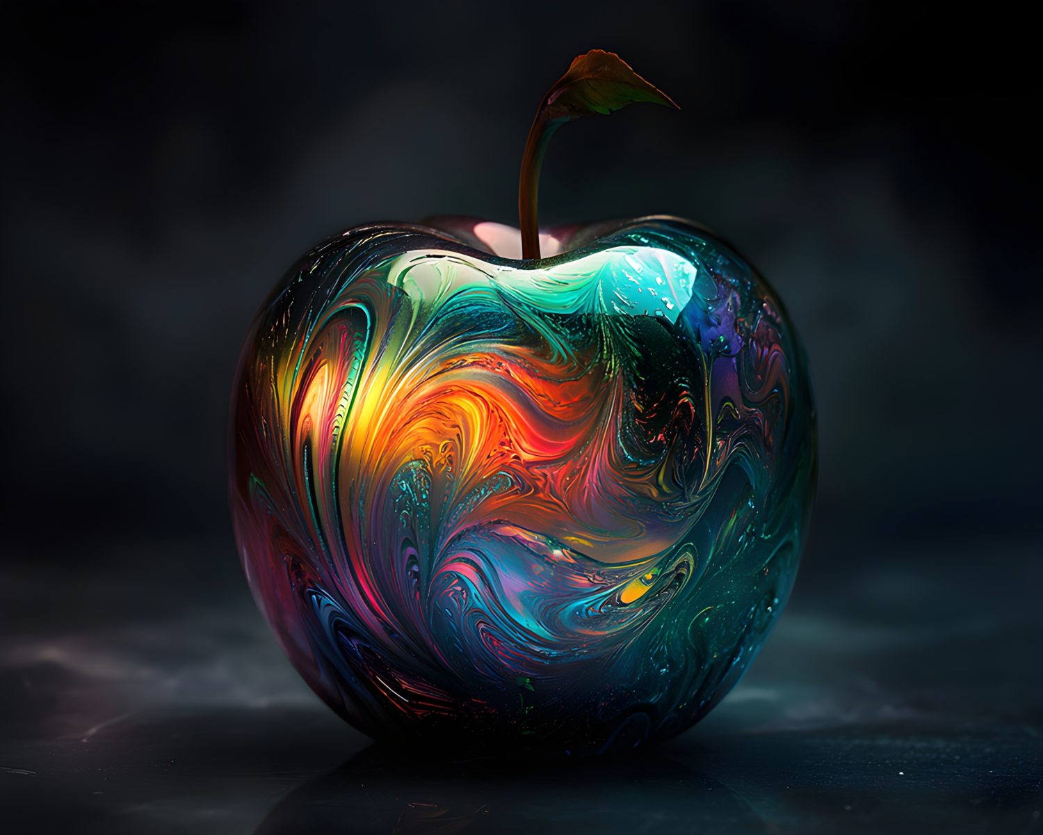 A Cosmic Apple with Swirling Hues of Color and Light - Impossible ...