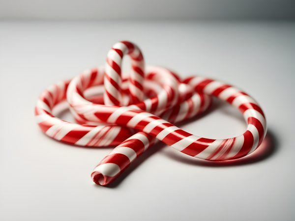 Twisted Candy Cane Loop on White Background - Impossible Images ...