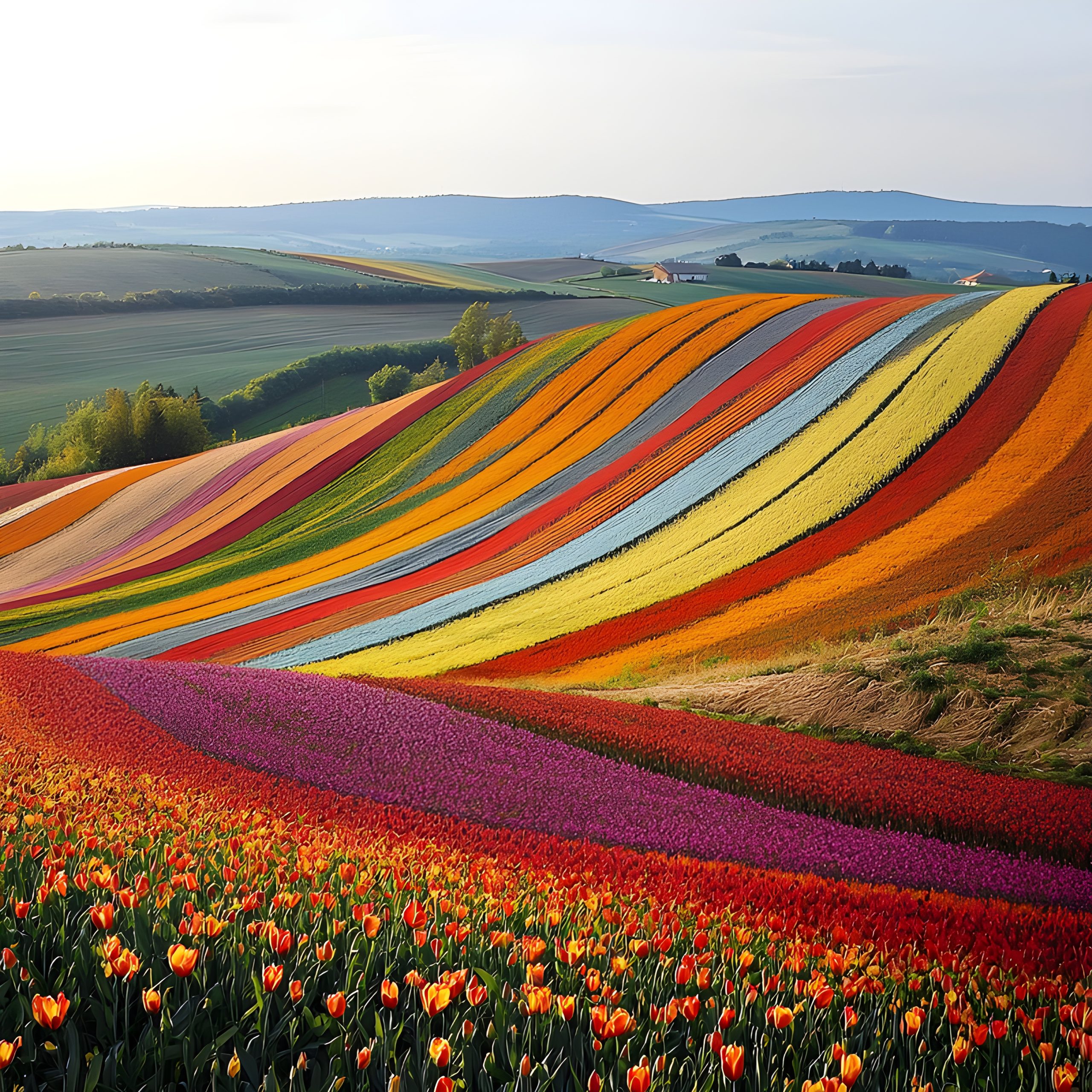 Rainbow Hills: A Field of Blooming Wonder in Hokkaido, Japan ...