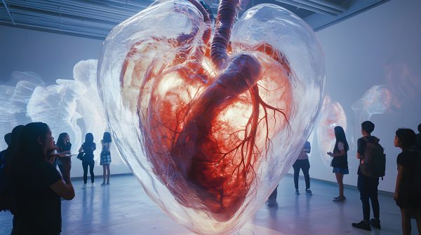 A Giant Anatomical Heart Installation in a Modern Art Gallery ...