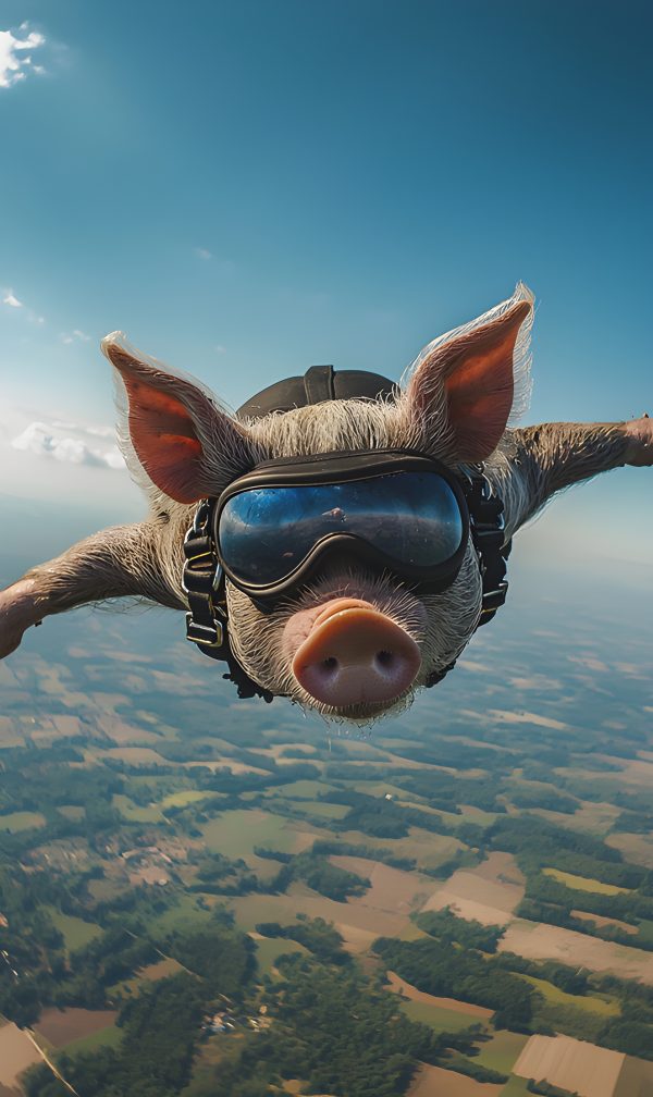 Piggy Backwards Skydiving Adventure - Impossible Images - Unique stock ...