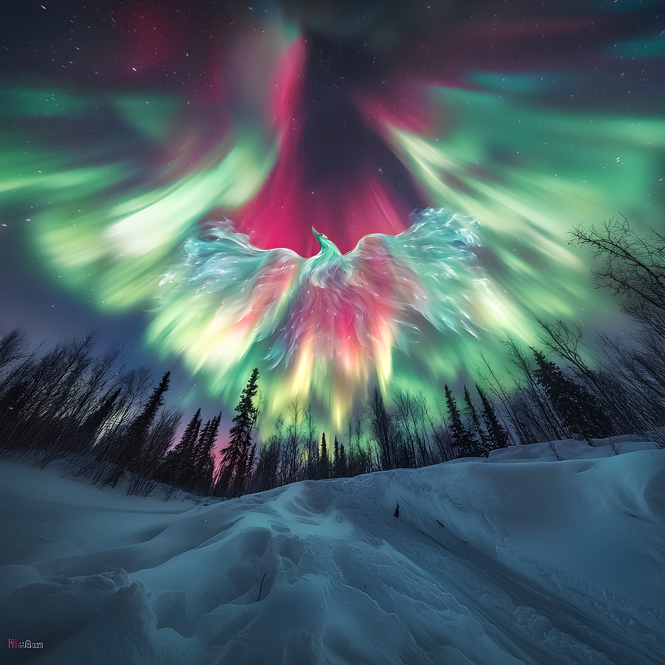 Aurora Borealis Phoenix: A Celestial Dance - Impossible Images - Unique ...