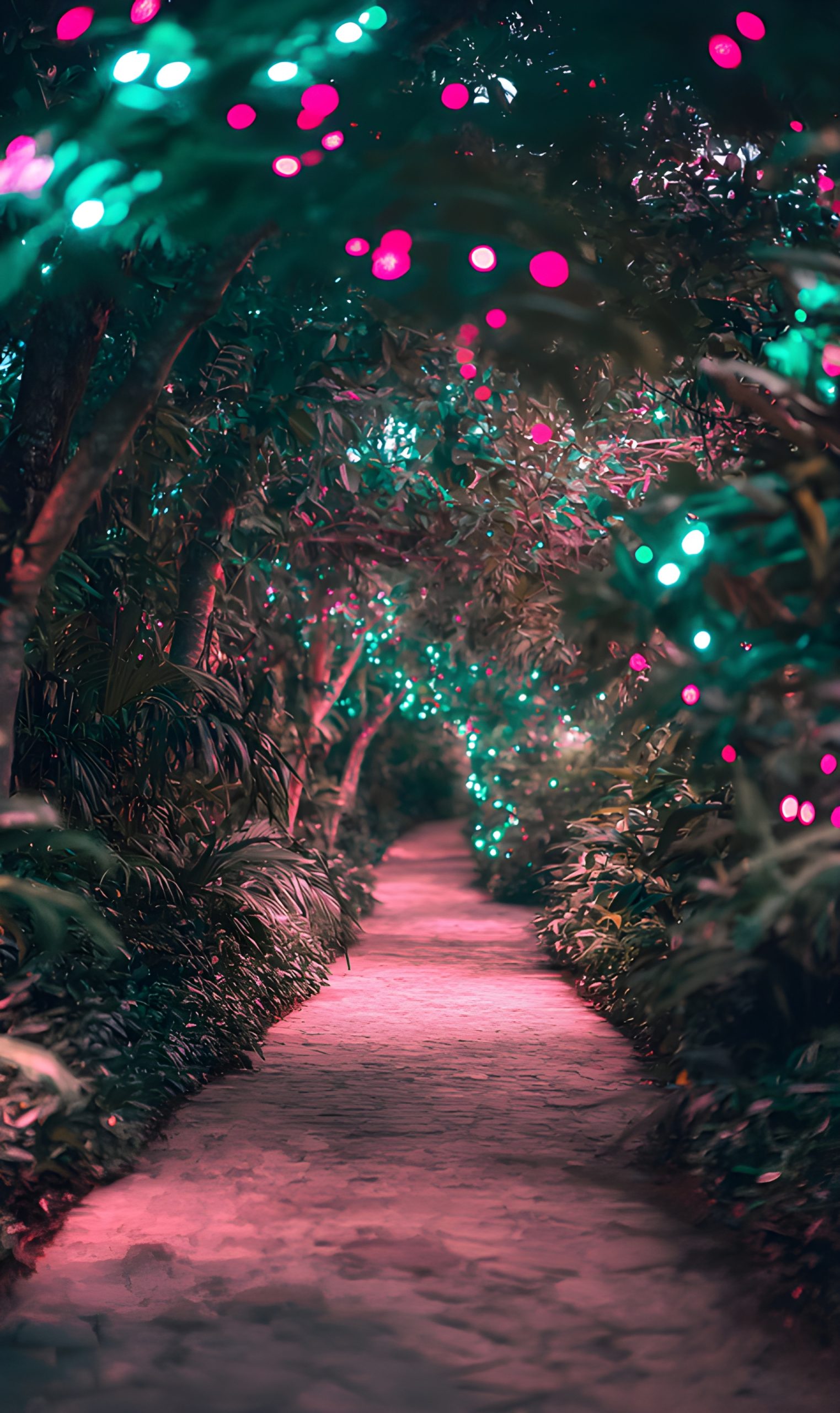 Enchanted Pink Lit Path - Impossible Images - Unique stock images for ...