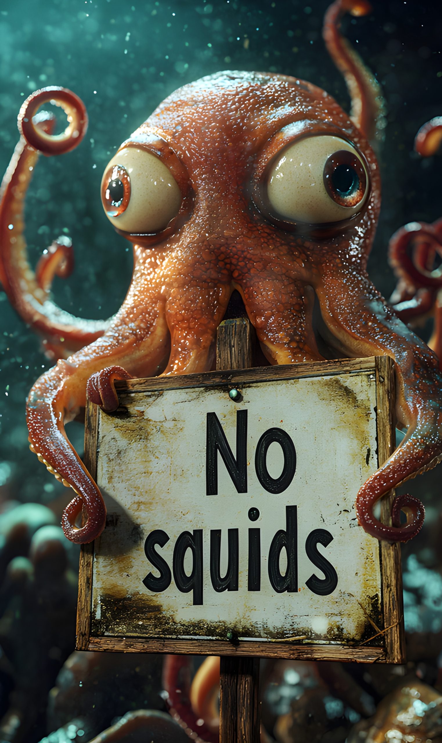Octopus No Squids Sign - Impossible Images - Unique stock images for ...
