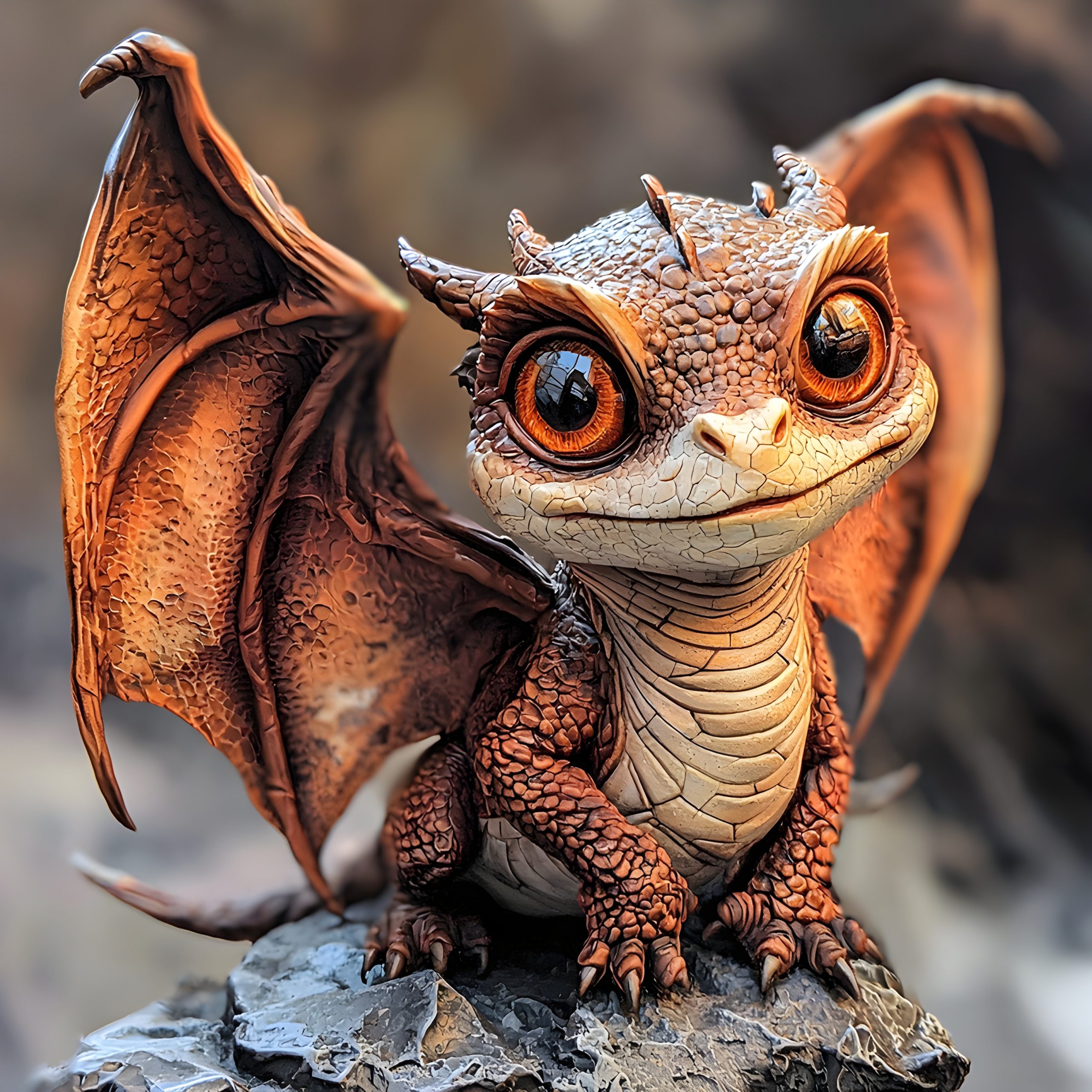 Adorable Baby Dragon Figurine - Impossible Images - Unique stock images ...