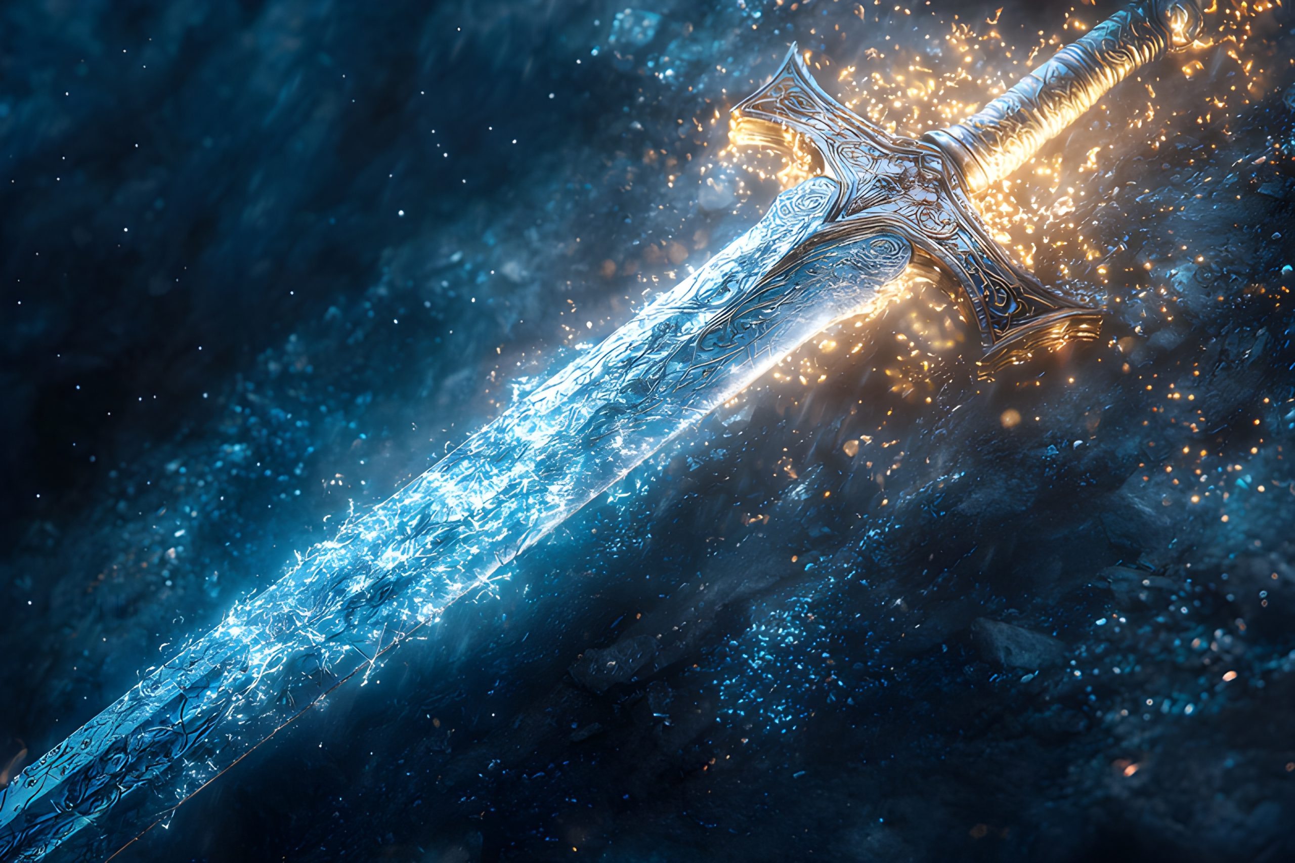 Frozen Fire Sword's Fury - Impossible Images - Unique stock images for ...