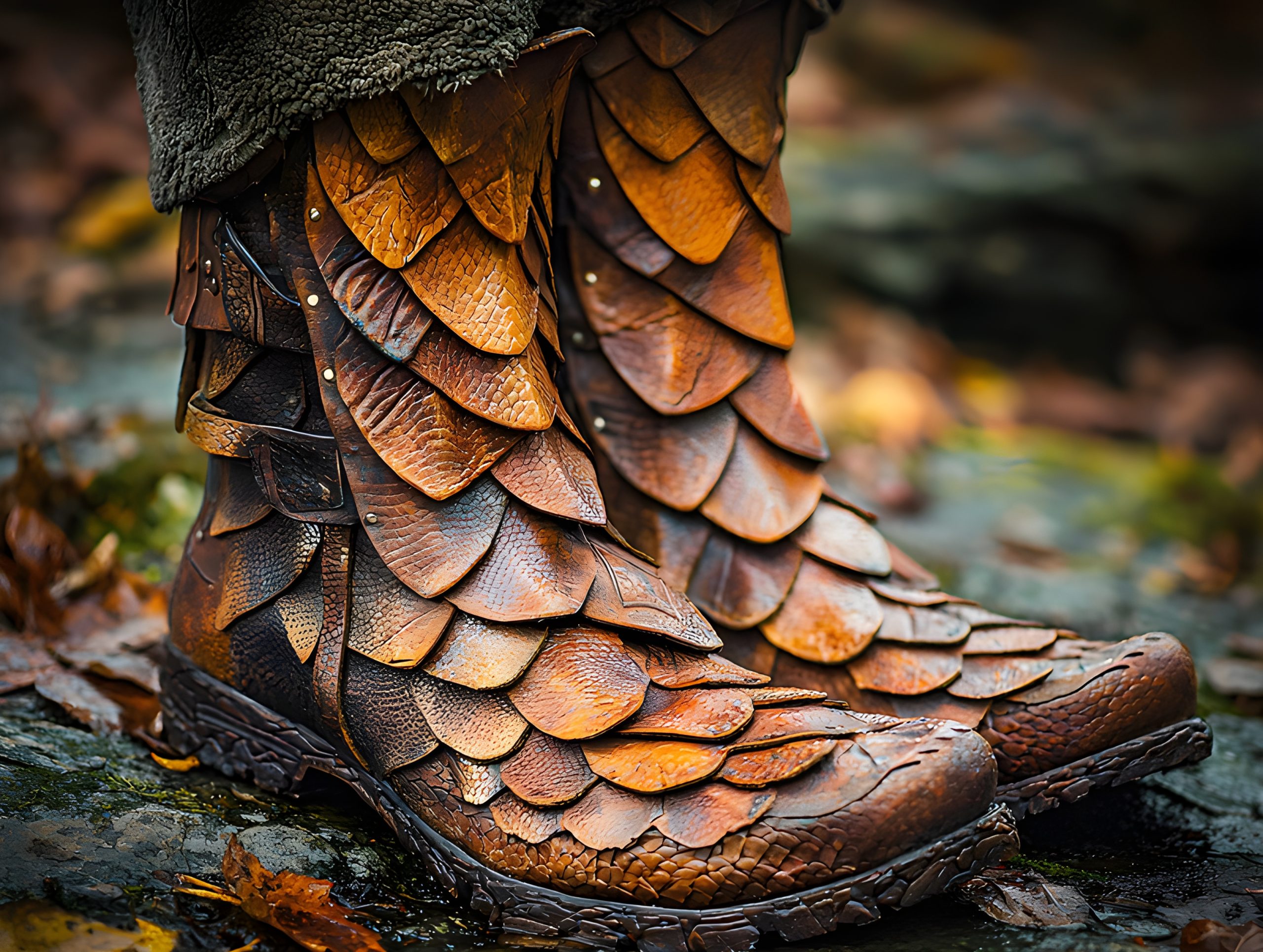 Handcrafted Dragon Scale Boots - Impossible Images - Unique stock ...