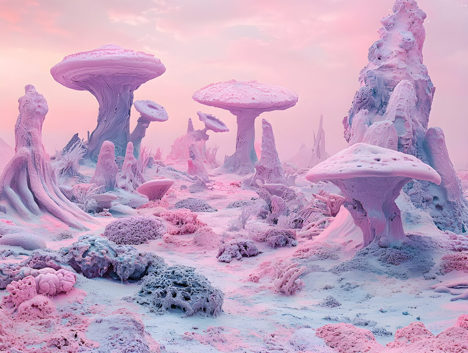 Pastel Planet's Fungi Forest - Impossible Images - Unique stock images ...
