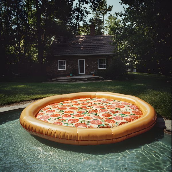 Pizza Pool Float Fun - Impossible Images - Unique stock images for ...