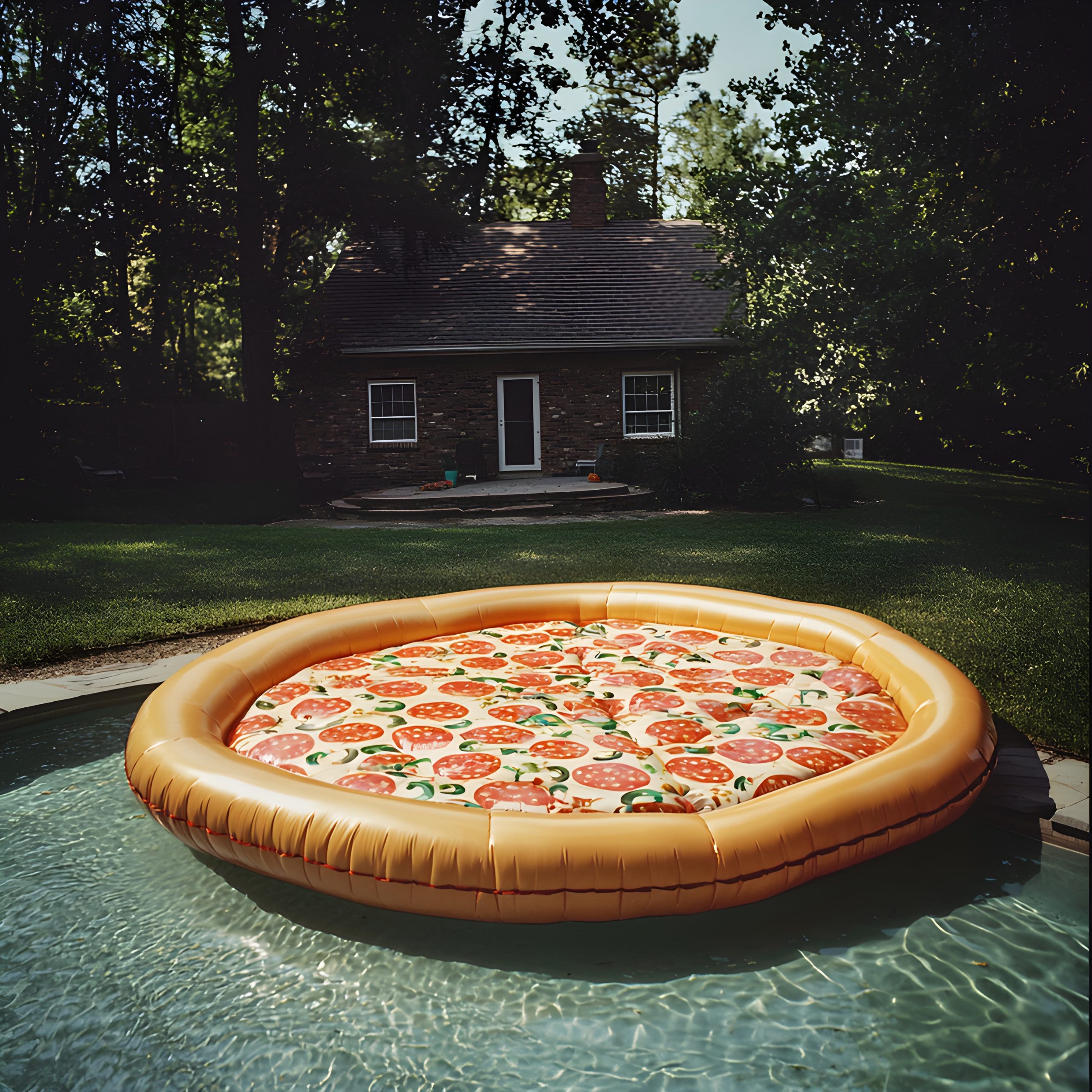 Pizza Pool Float Fun - Impossible Images - Unique stock images for ...