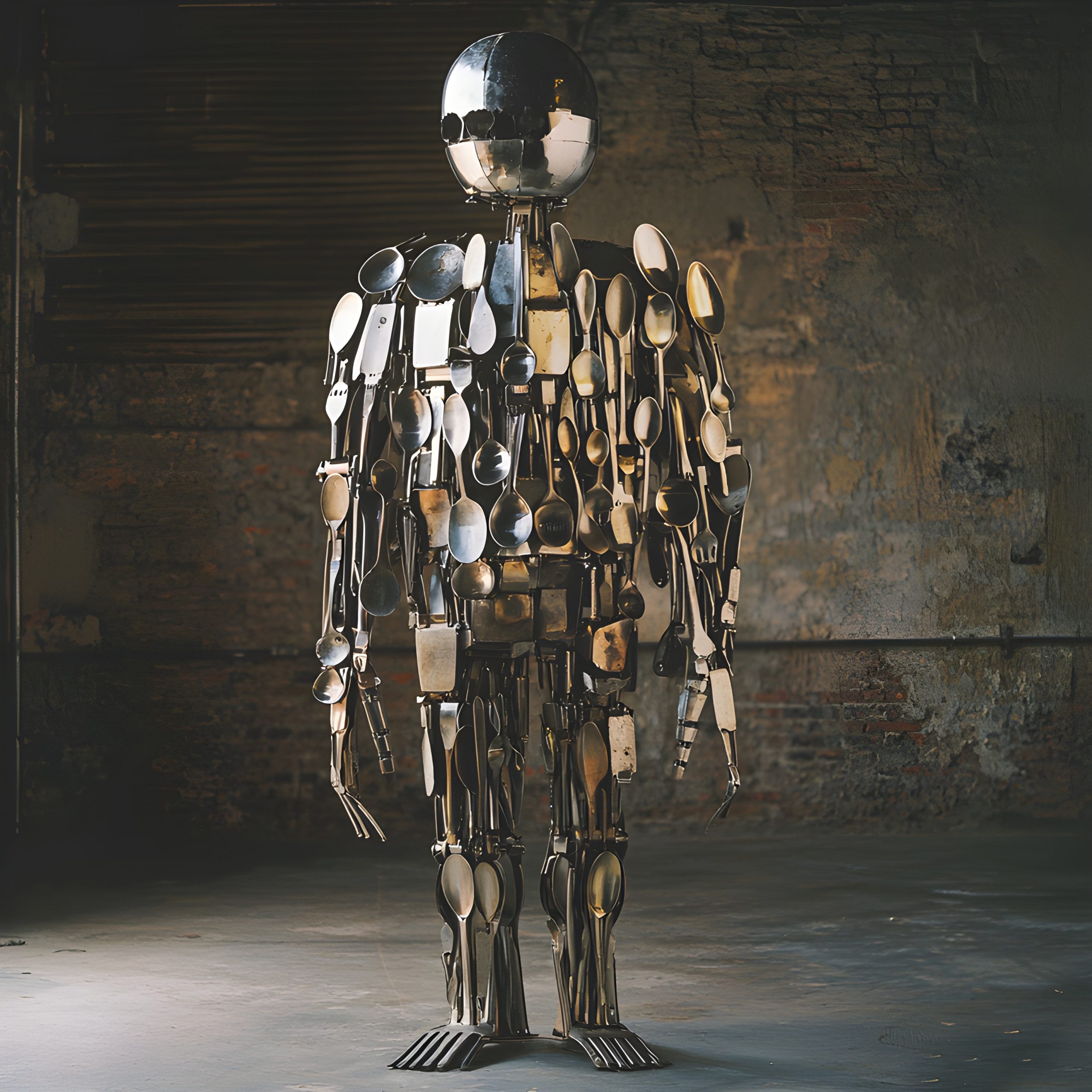 Spoon Man Sculpture - Impossible Images - Unique stock images for ...