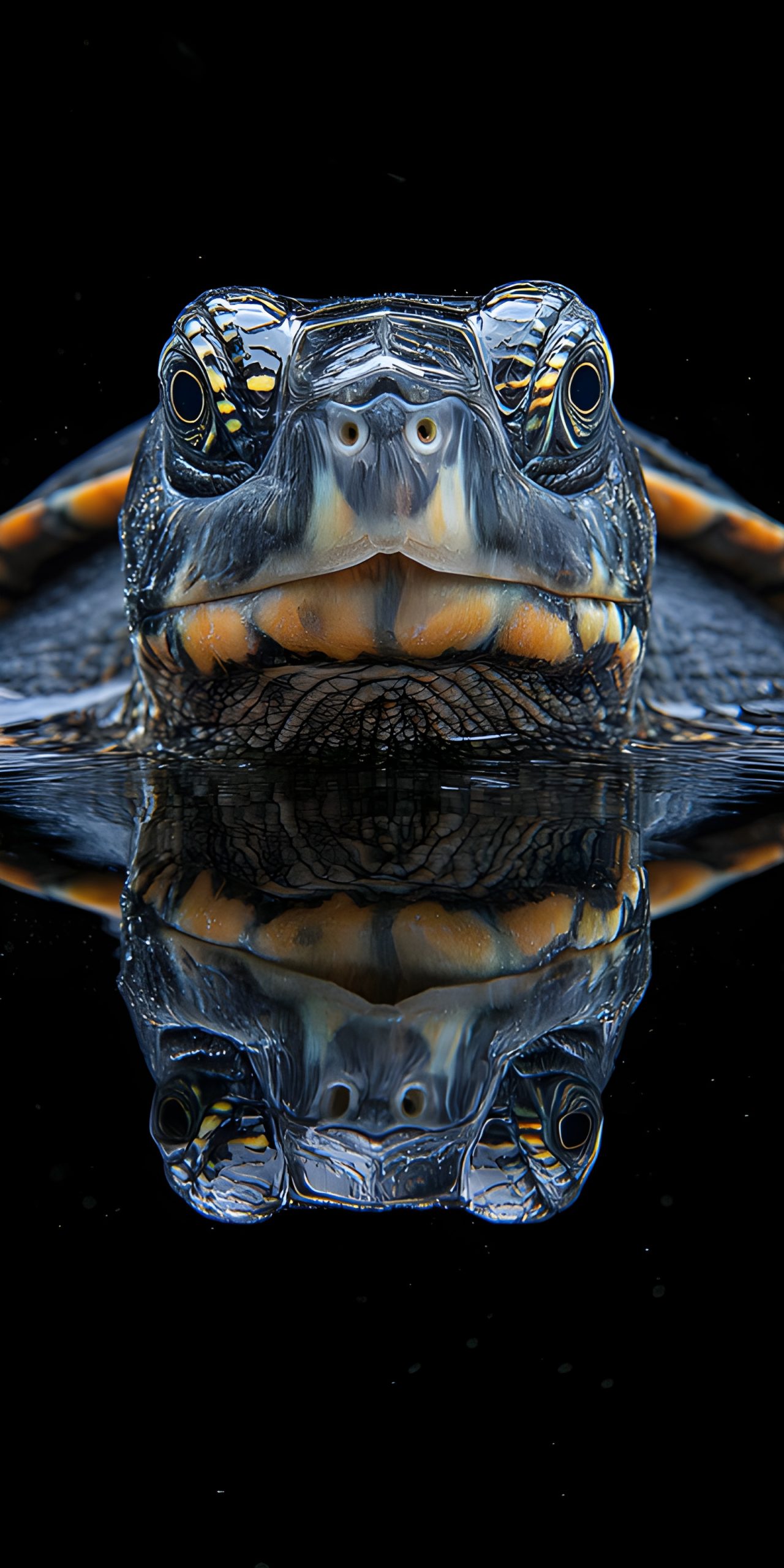 Turtle Reflection in Water - Impossible Images - Unique stock images for commercial use.