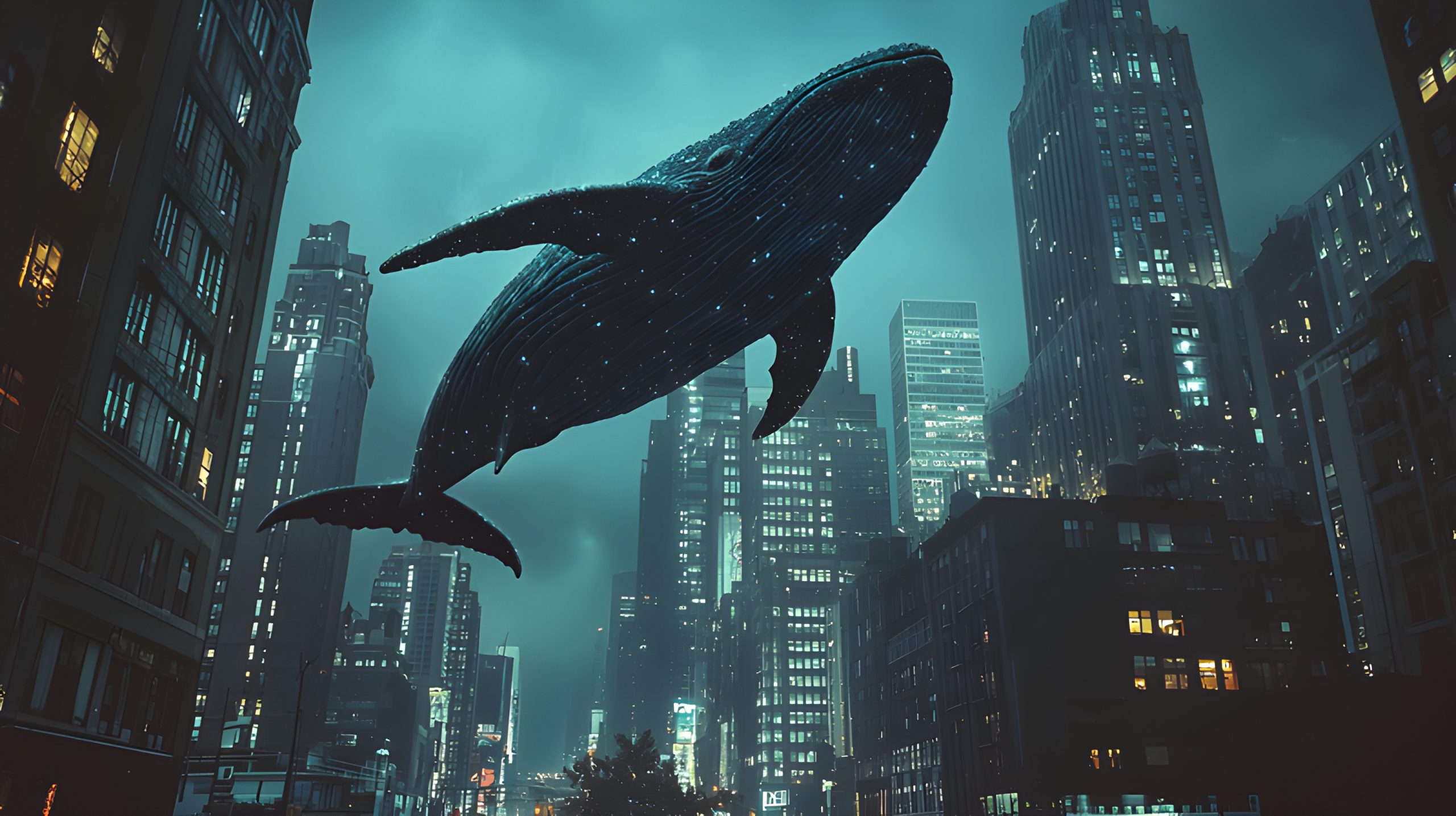 Whale Over City at Night - Impossible Images - Unique stock images for ...