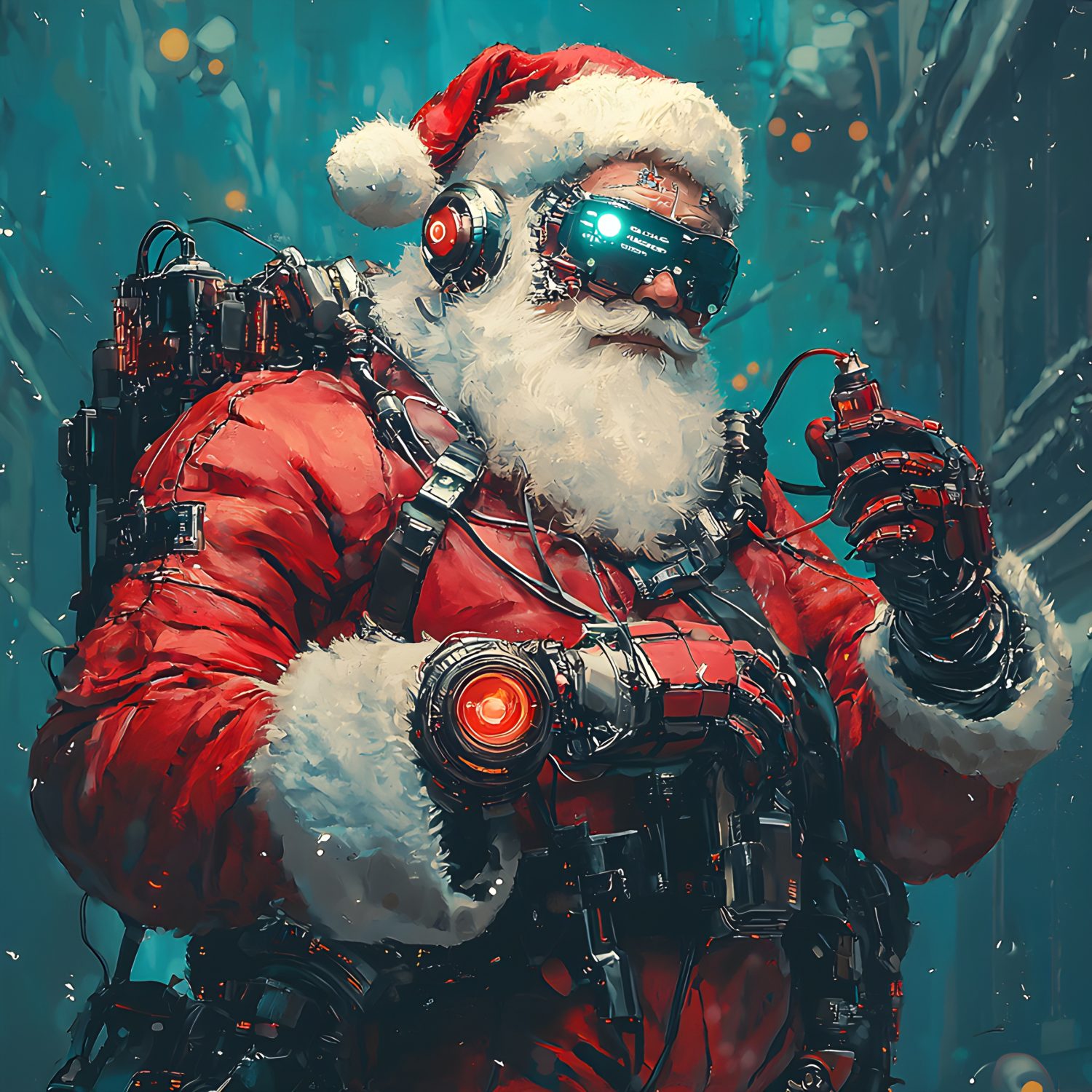 Cyberpunk Santa Claus - Impossible Images - Unique stock images for ...