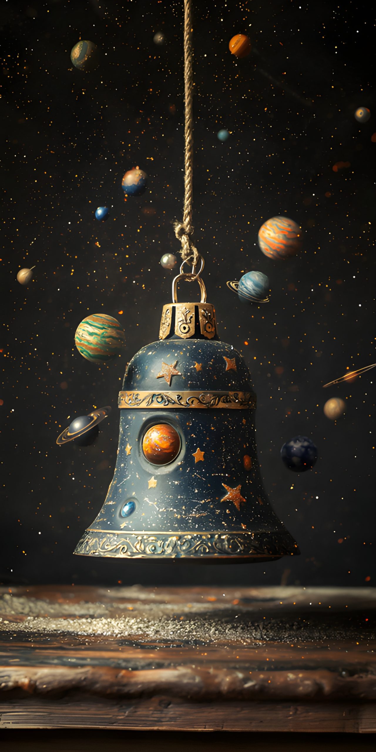 Cosmic Christmas Bell - Impossible Images - Unique stock images for commercial use.