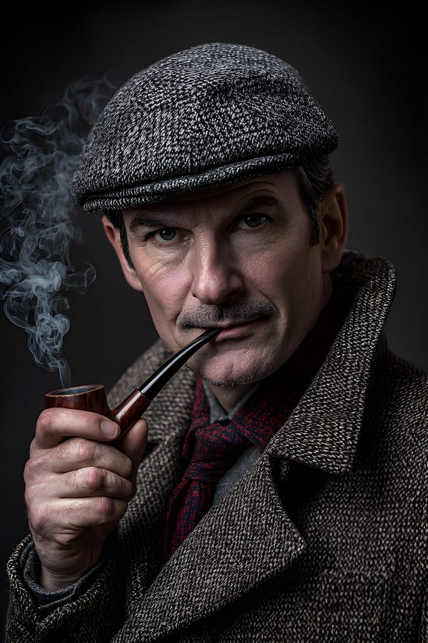 Man Smoking Pipe in Tweed Cap - Impossible Images - Unique stock images ...