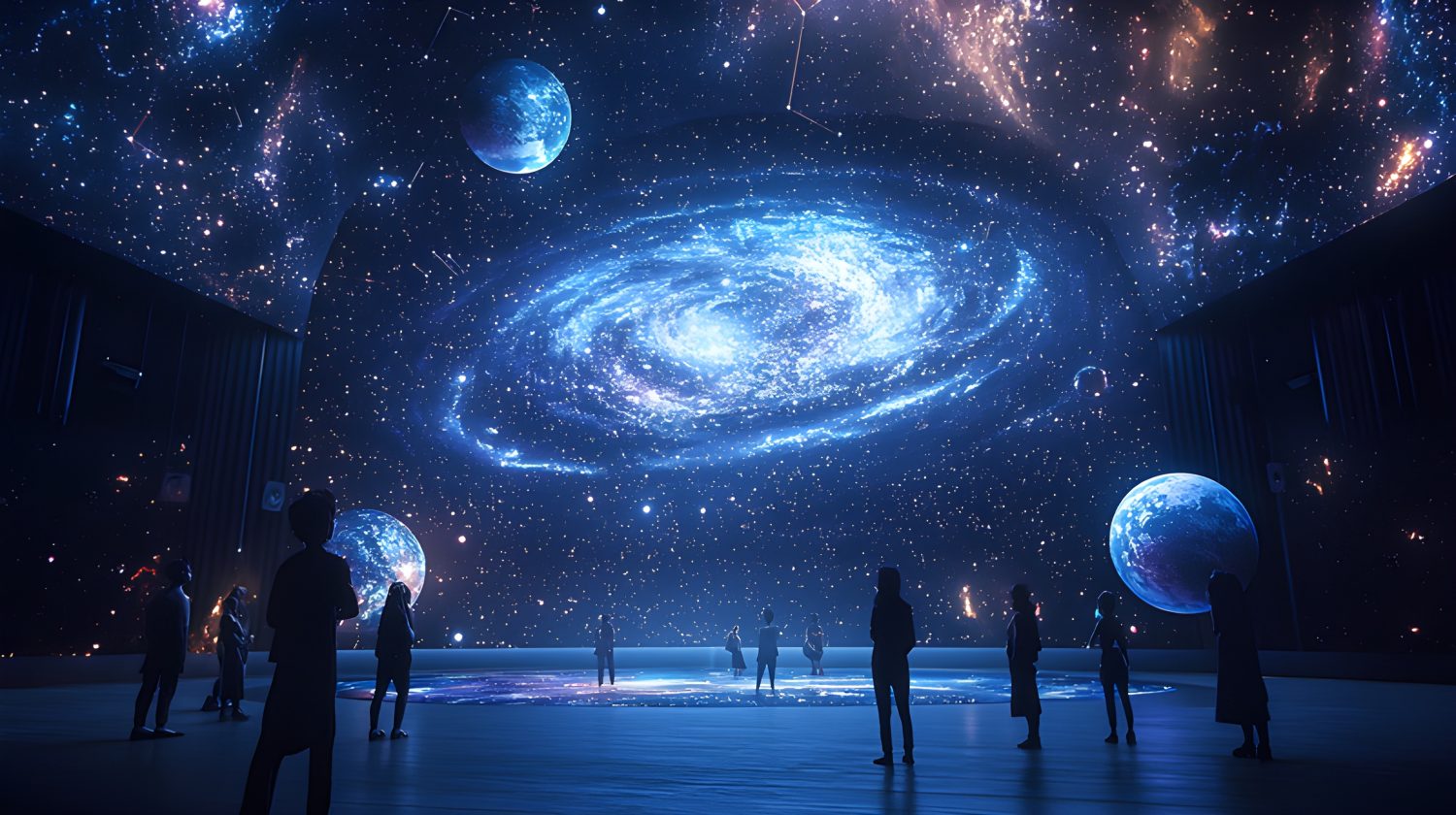 Immersive Galaxy Exhibit - Impossible Images - Unique stock images for commercial use.