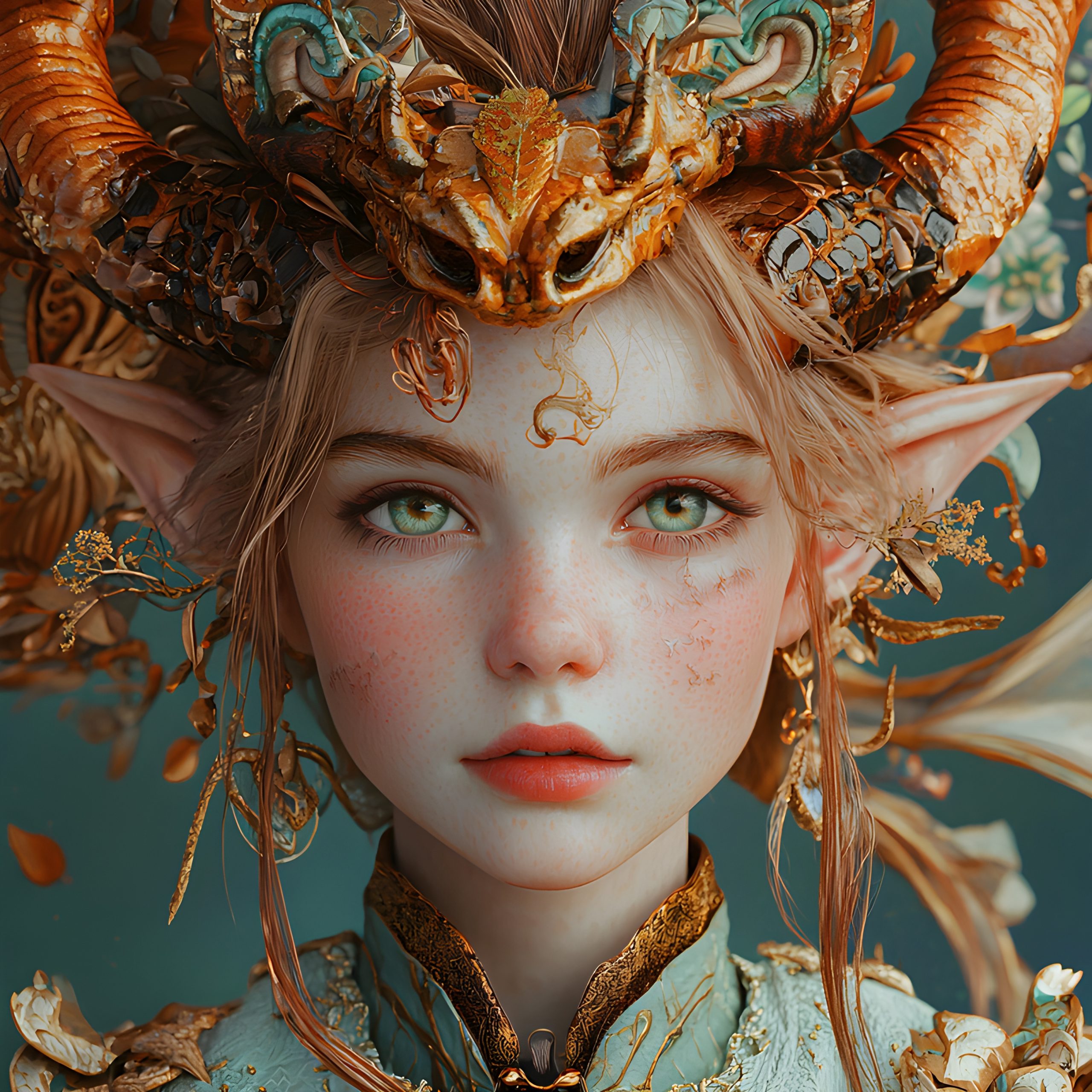 Golden Dragon Elf Princess - Impossible Images - Unique stock images ...
