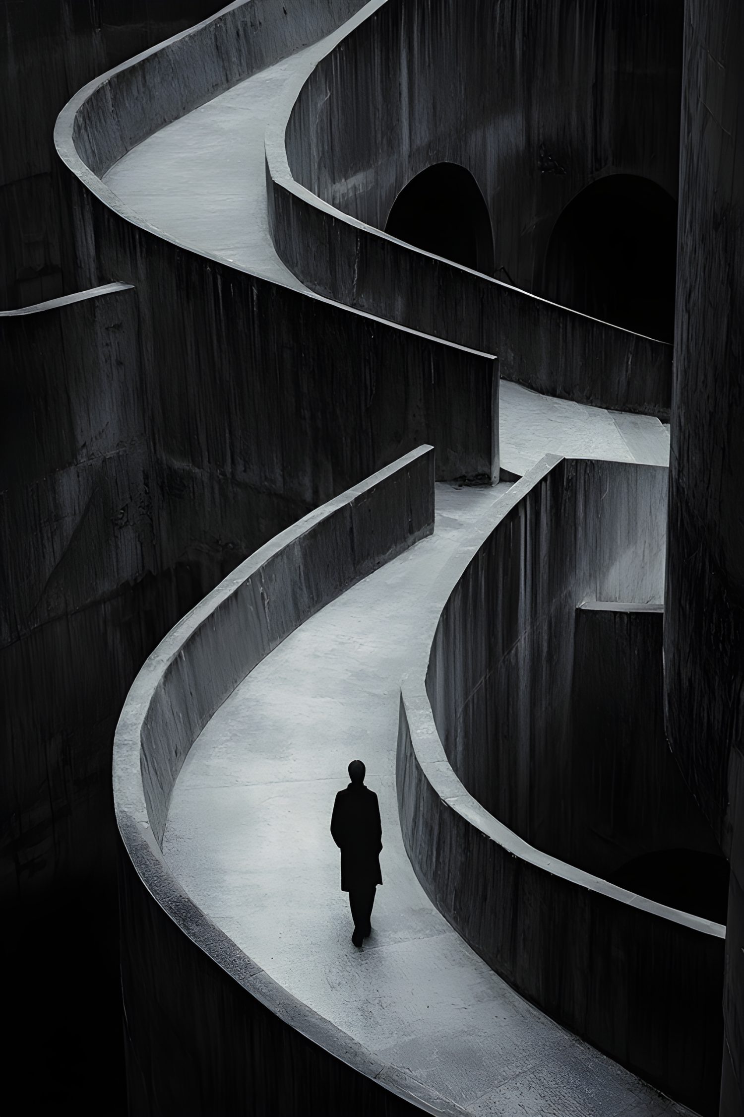 Concrete Labyrinth Wanderer - Impossible Images - Unique stock images ...