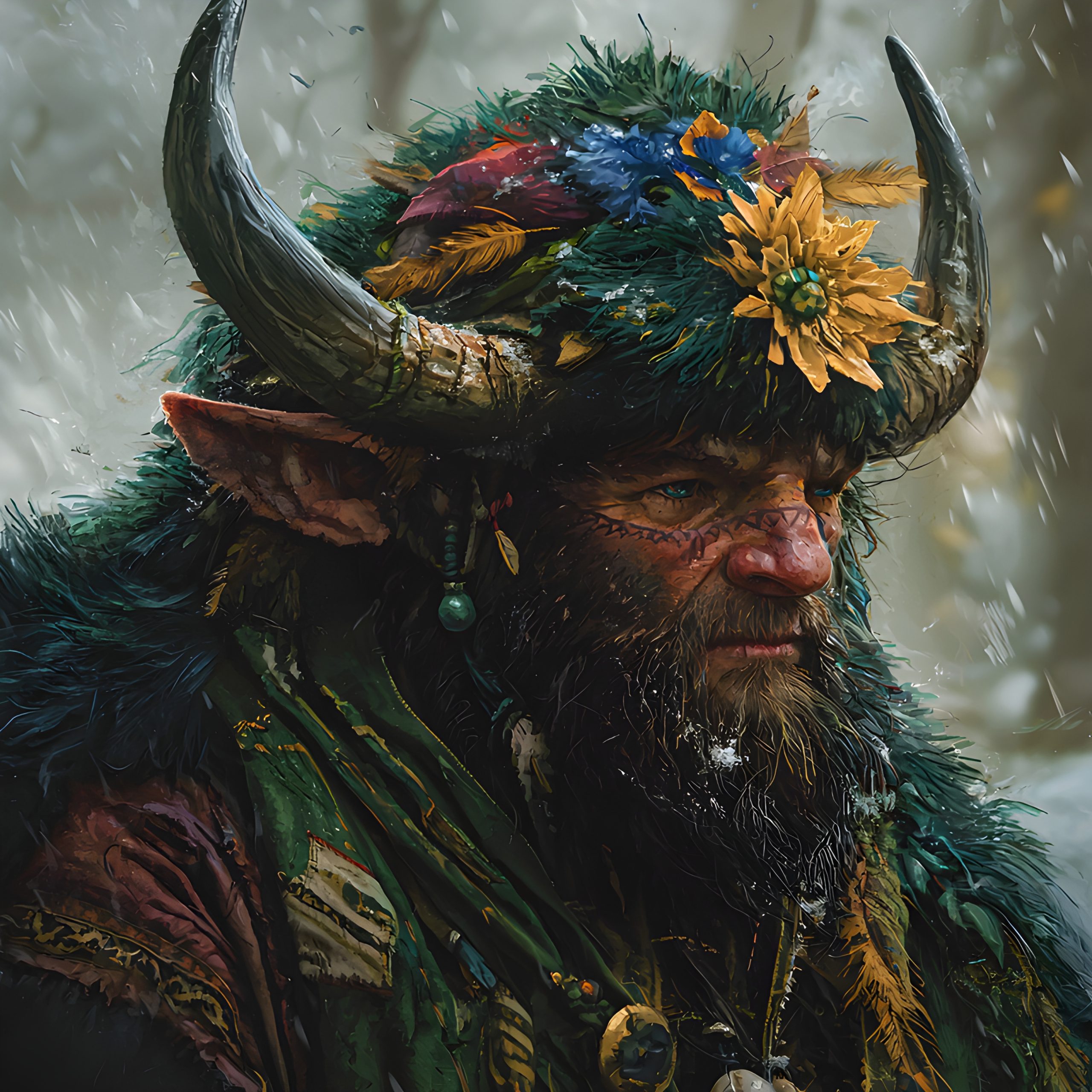 Winter's Horned Shaman - Impossible Images - Unique stock images for ...