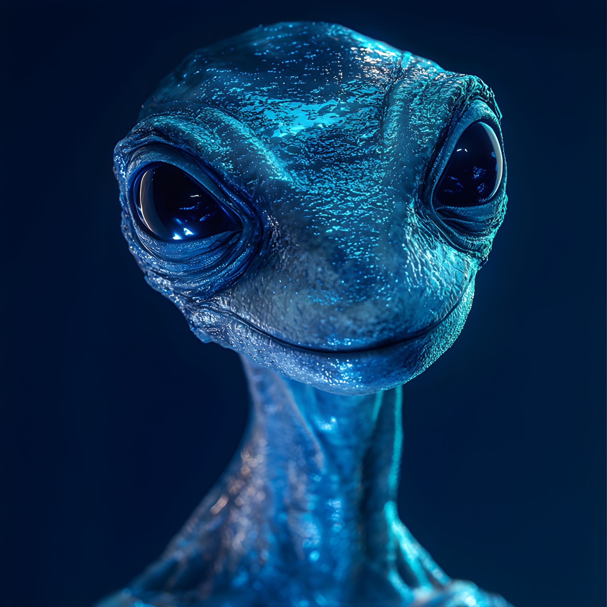 Blue Alien Creature Portrait - Impossible Images - Unique stock images ...