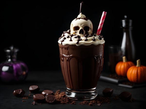 Spooky Skull Chocolate Shake - Impossible Images - Unique stock images ...