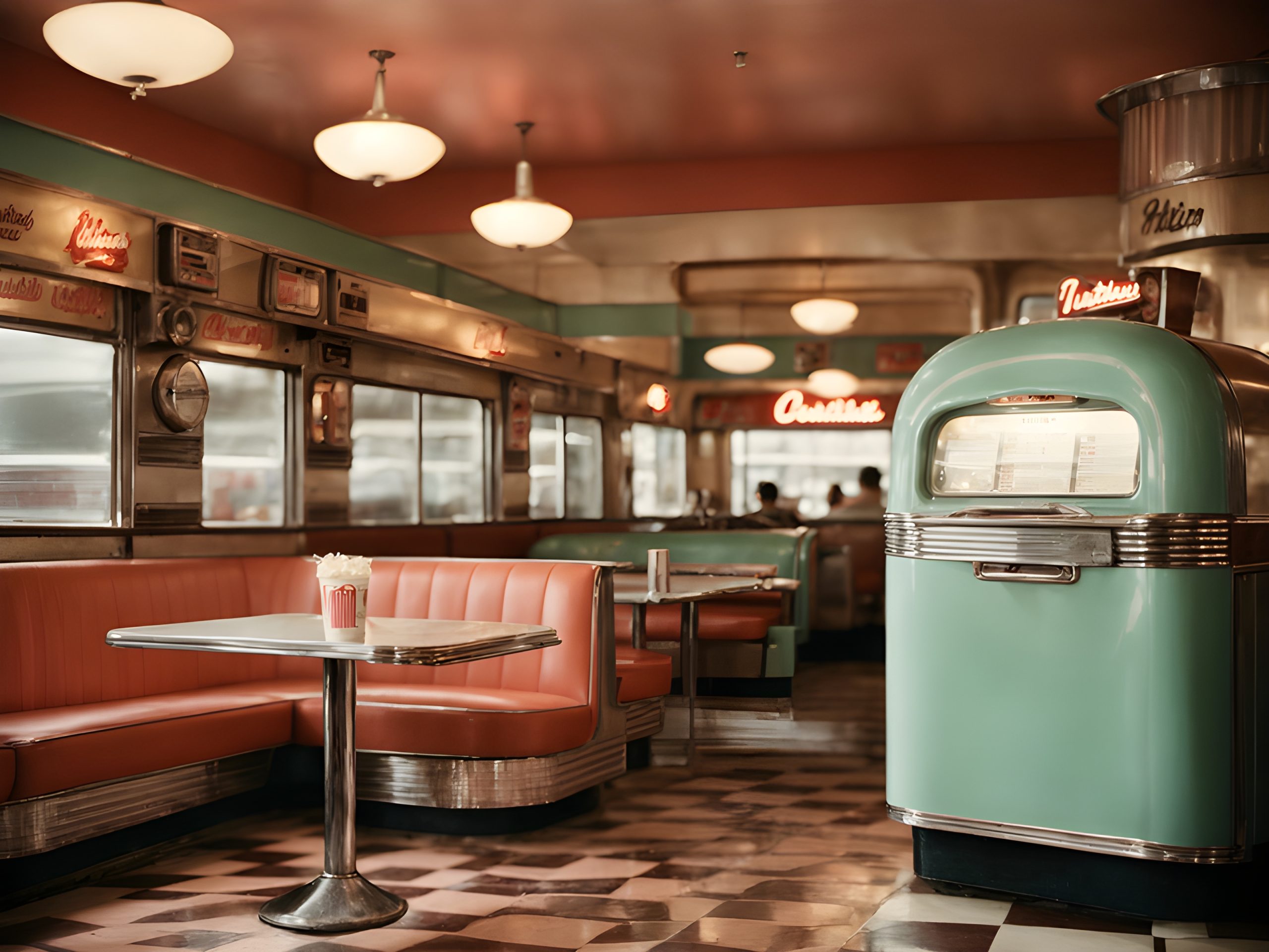 Retro Diner Jukebox & Booths - Impossible Images - Unique stock images ...