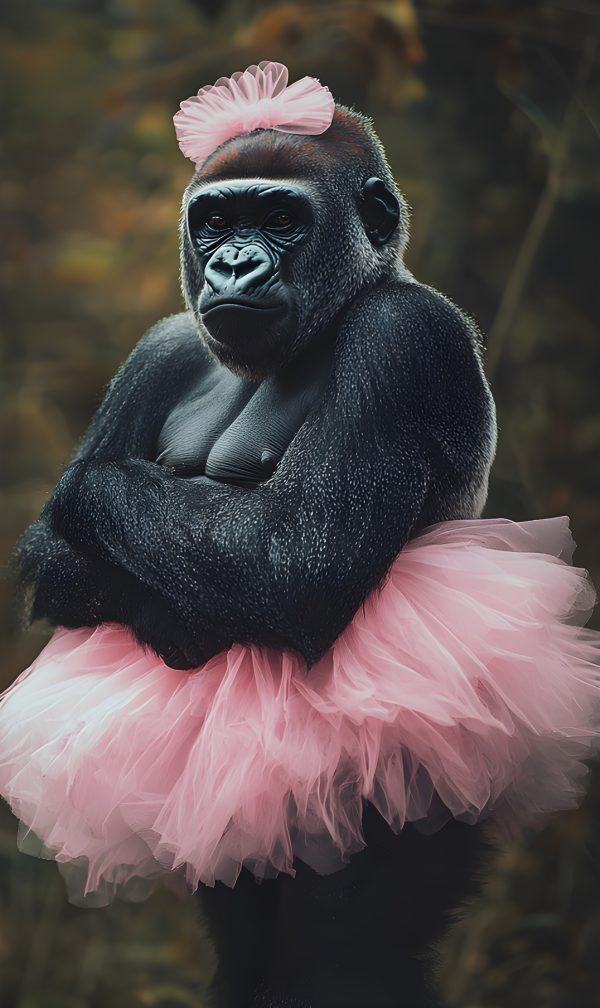 Gorilla in Pink Tutu - Impossible Images - Unique stock images for ...