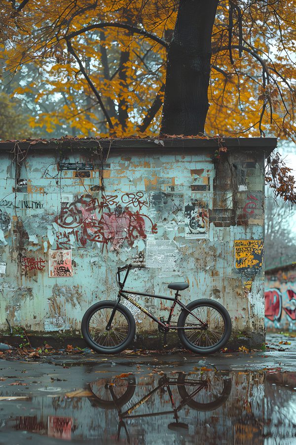 BMX by Graffiti Wall Autumn - Impossible Images - Unique stock images ...
