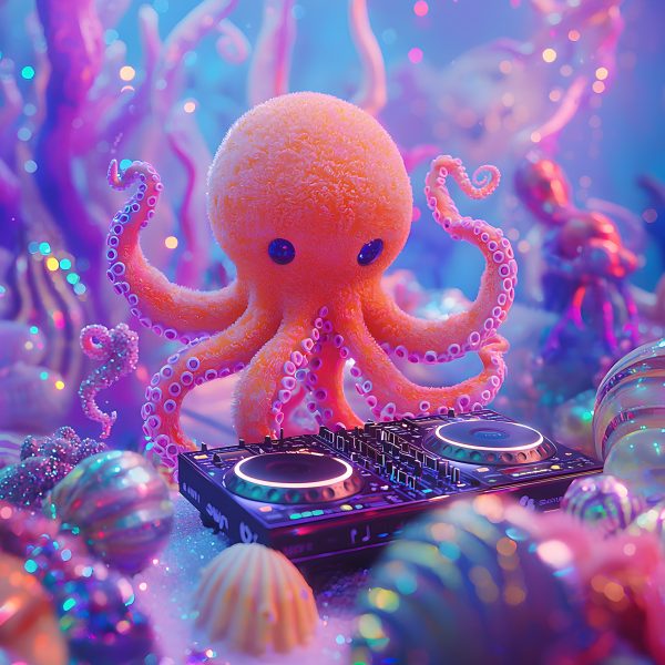 Cute DJ Octopus Rave Party - Impossible Images - Unique stock images ...
