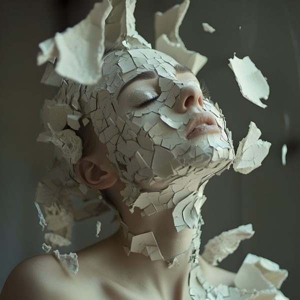 Cracked Mask, Crumbling Beauty - Impossible Images - Unique stock ...