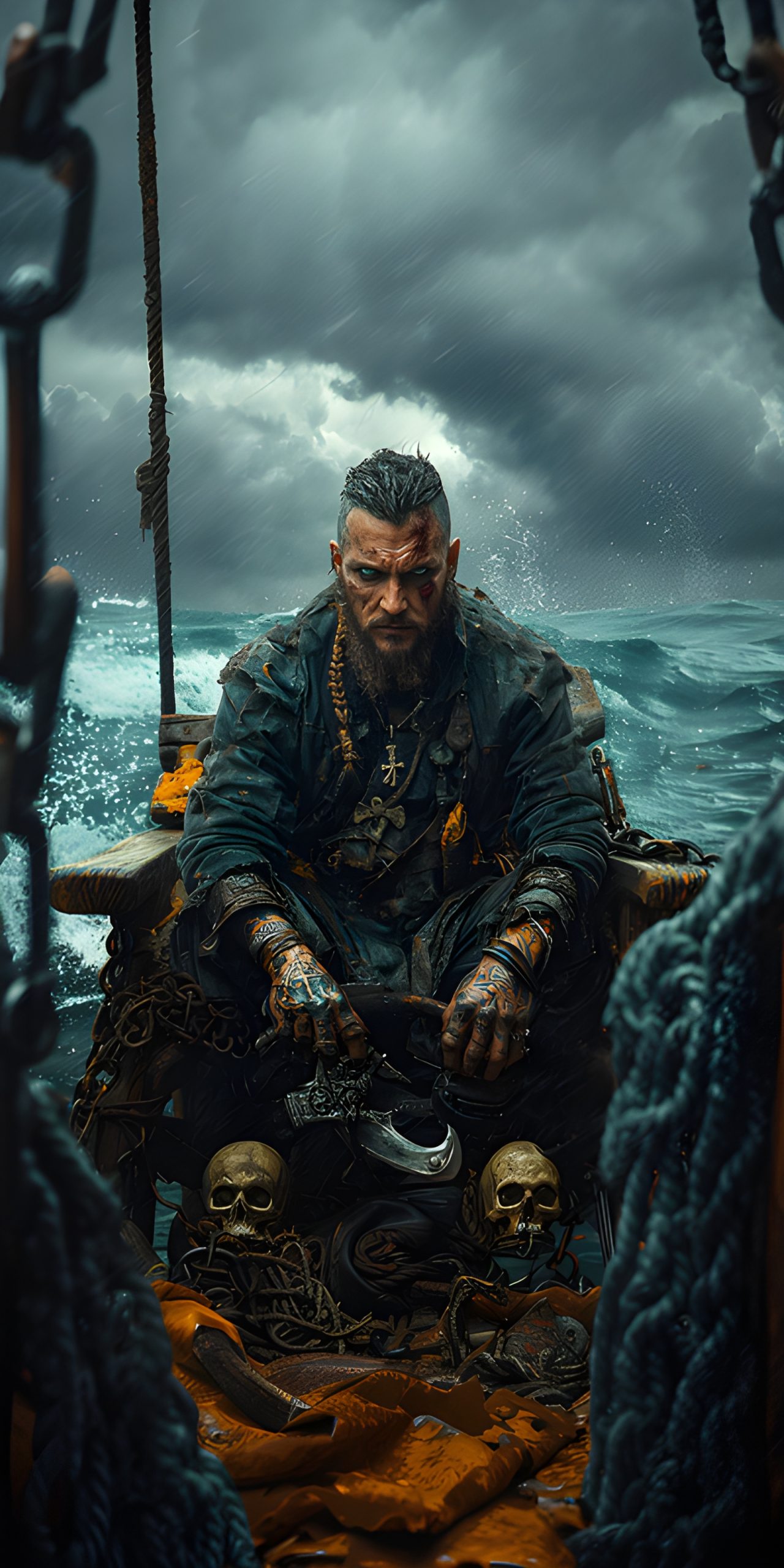 Stormy Seas Viking Captain - Impossible Images - Unique stock images ...