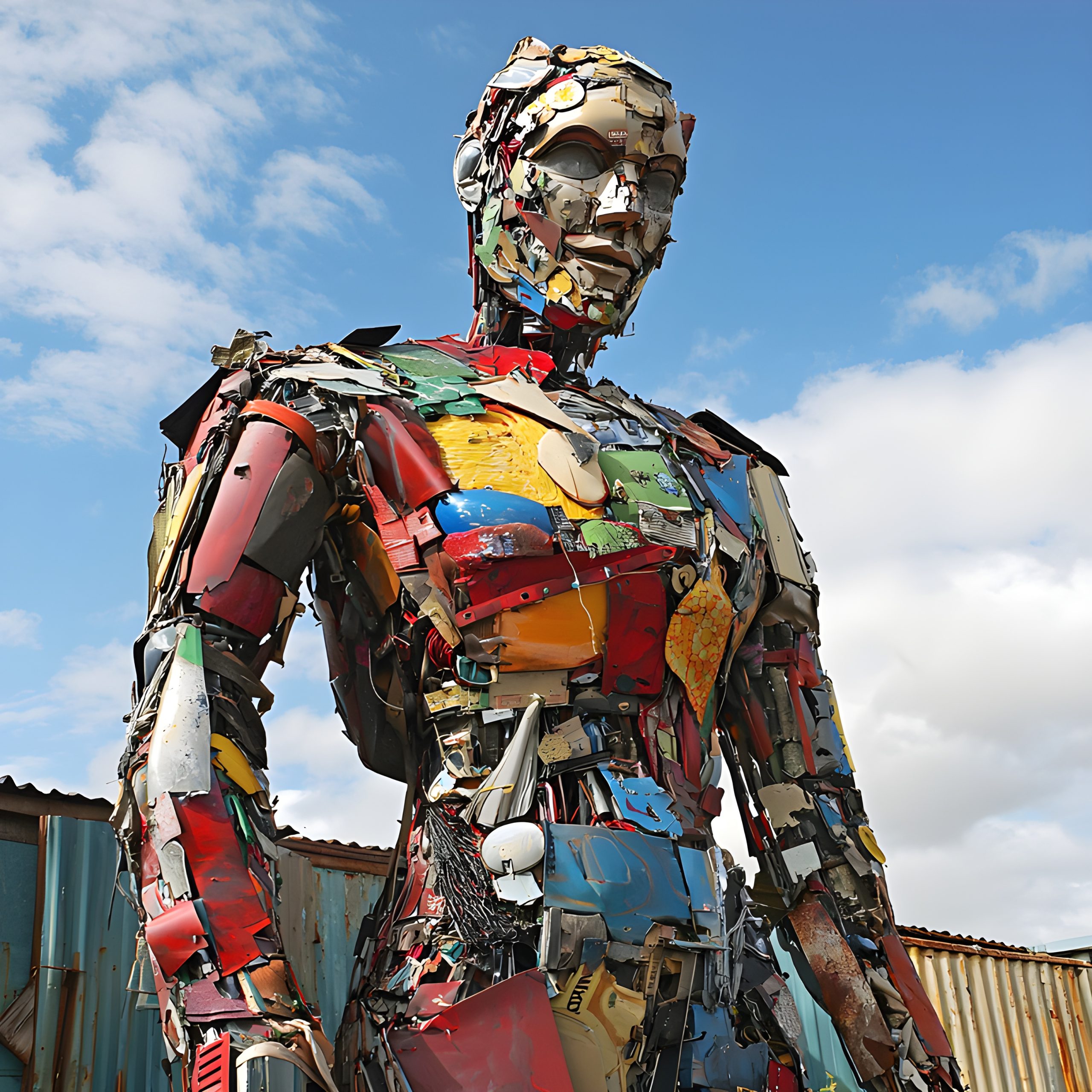Recycled Robot Sculpture - Impossible Images - Unique stock images for ...