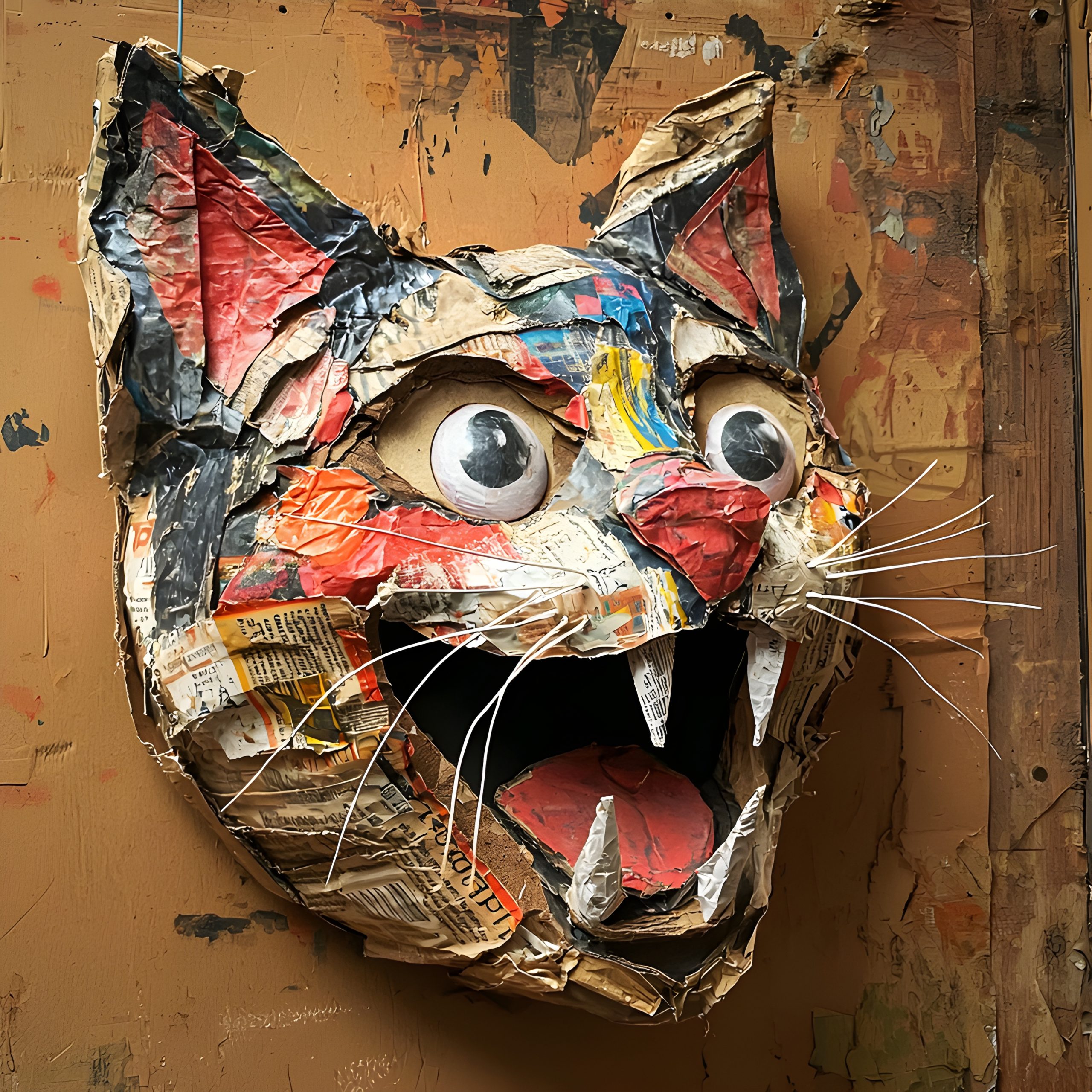 Recycled Cat Head Sculpture - Impossible Images - Unique stock images ...