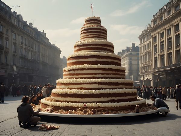 Giant Cake in City Square - Impossible Images - Unique stock images for ...