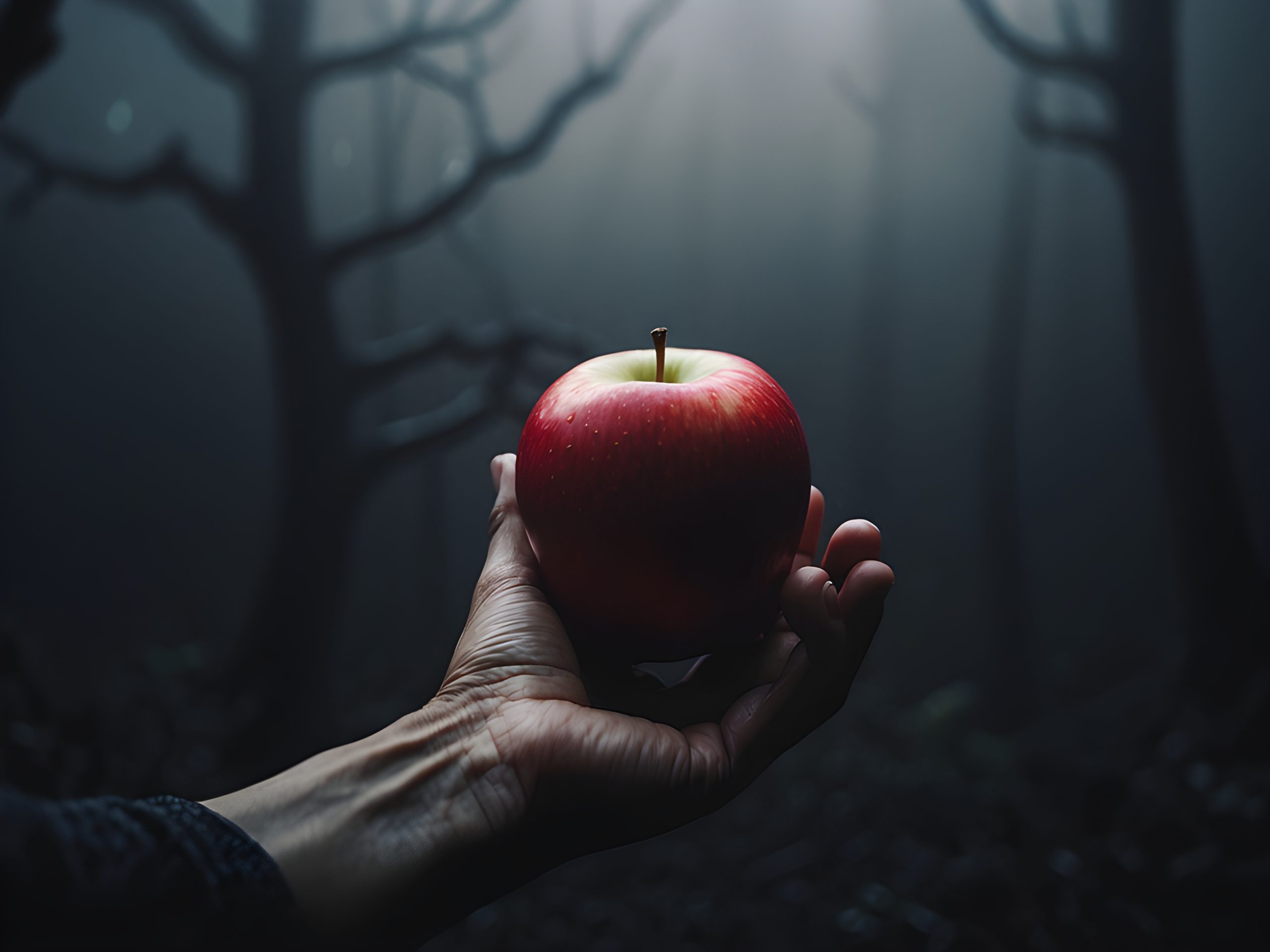 Forbidden Apple in the Dark Woods - Impossible Images - Unique stock ...