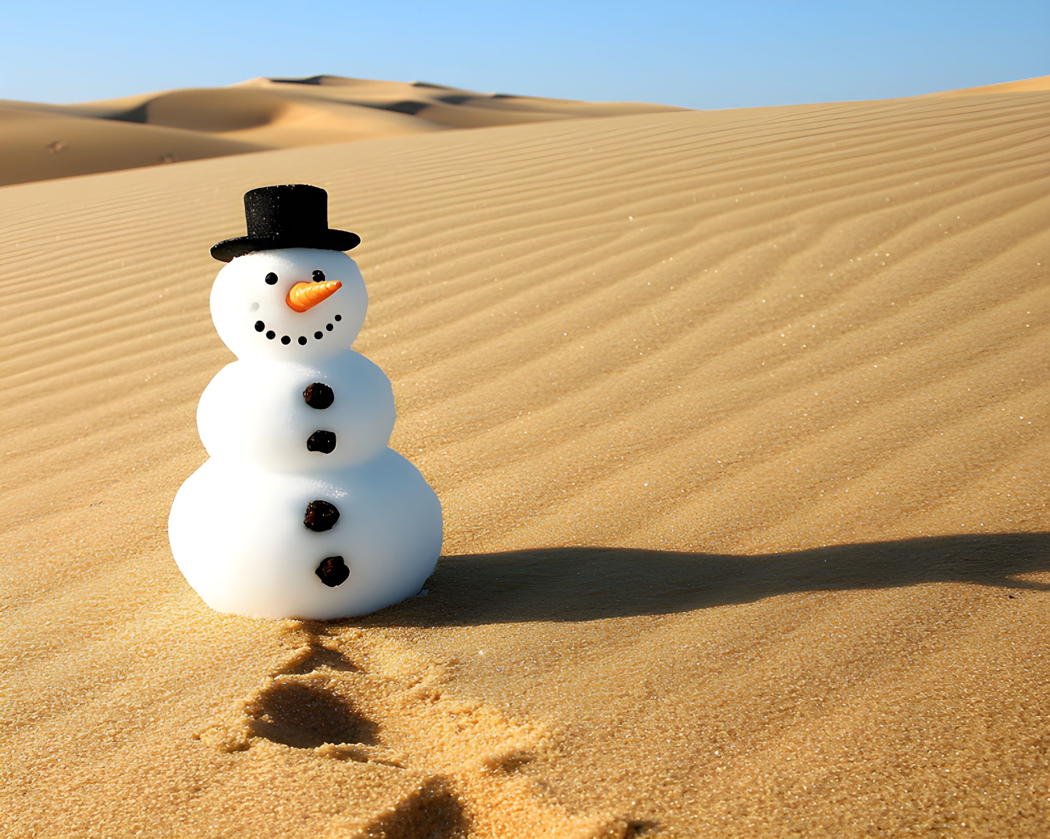 Snowman in the Desert - Impossible Images - Unique stock images for ...