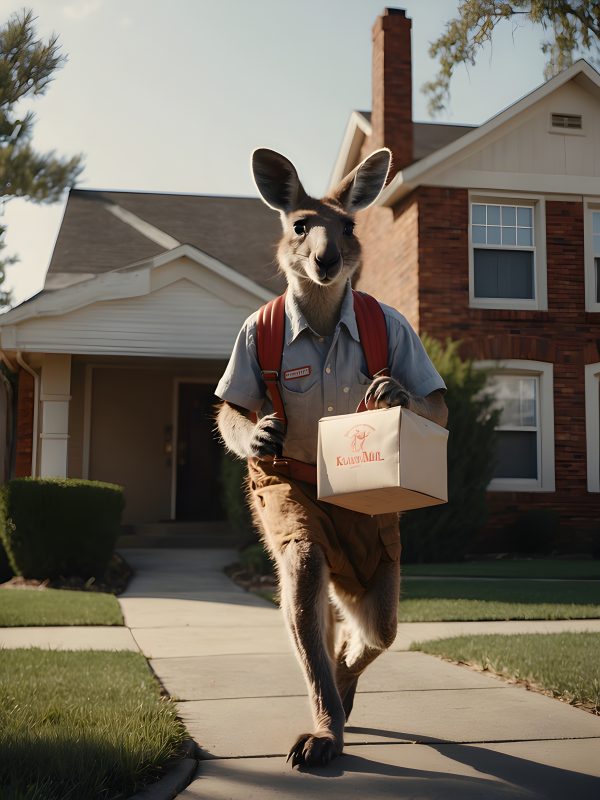 Roo delivers Kangaroo Mail - Impossible Images - Unique stock images ...