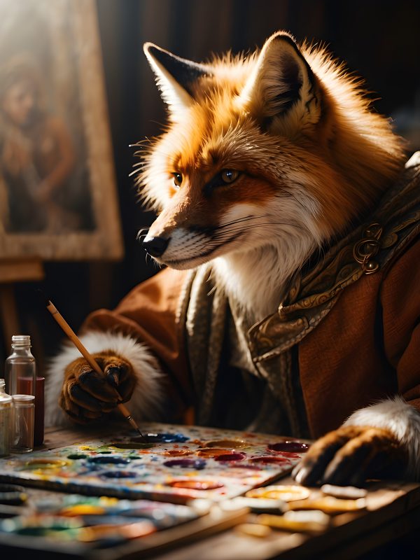 Artistic Fox Painter - Impossible Images - Unique stock images for ...