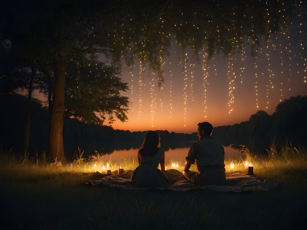 Romantic Lake Sunset Date Night - Impossible Images - Unique stock ...