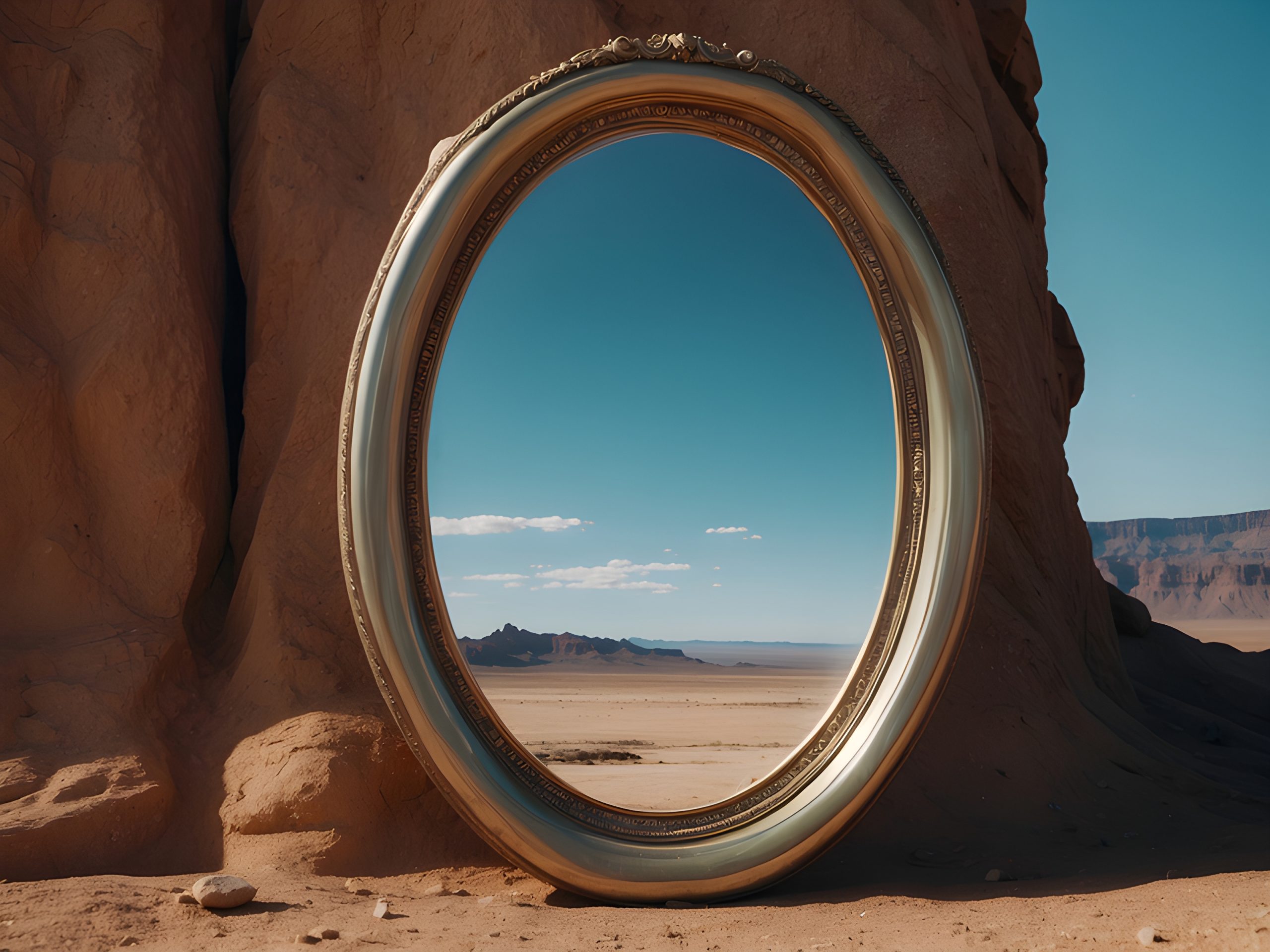 Desert Mirror Reflection - Impossible Images - Unique stock images for ...