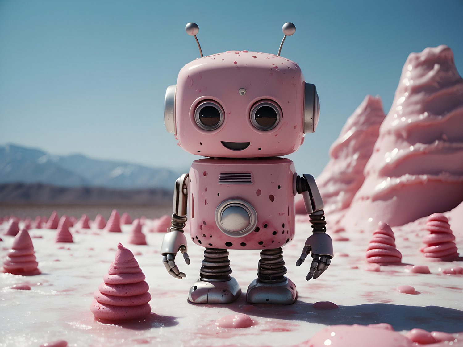 Pink Robot in a Candy Land - Impossible Images - Unique stock images ...