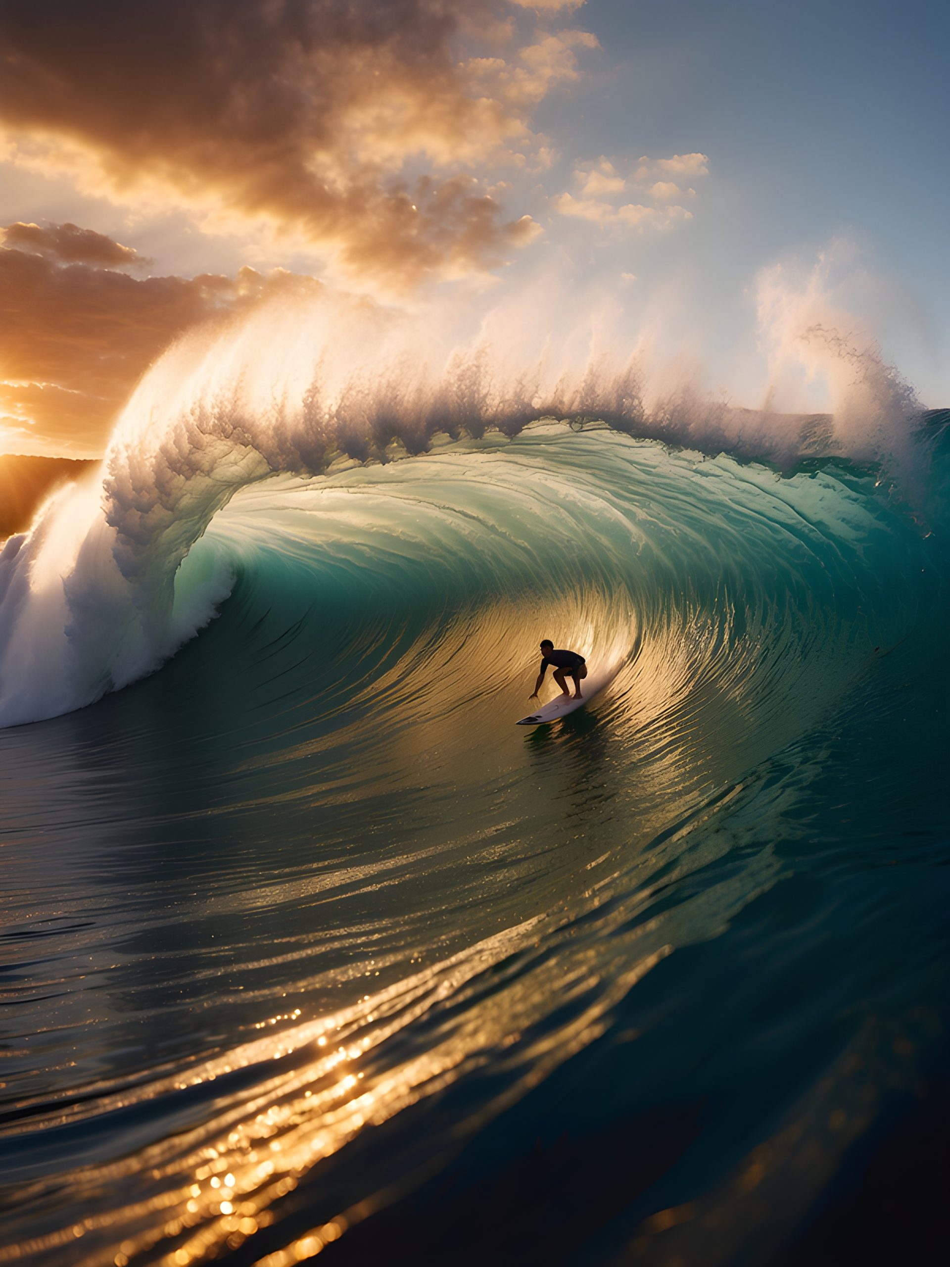 Golden Hour Barrel Ride - Impossible Images - Unique stock images for ...