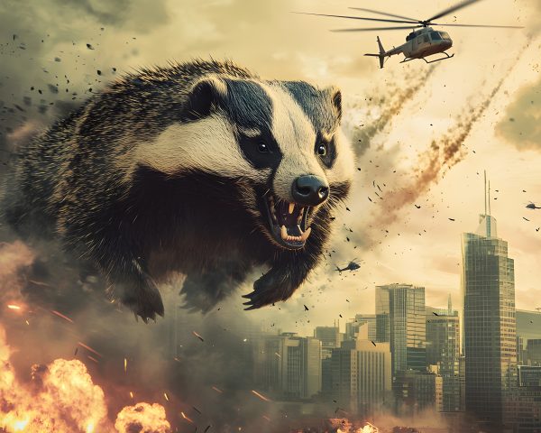 Badger Attack! City Under Siege - Impossible Images - Unique stock ...