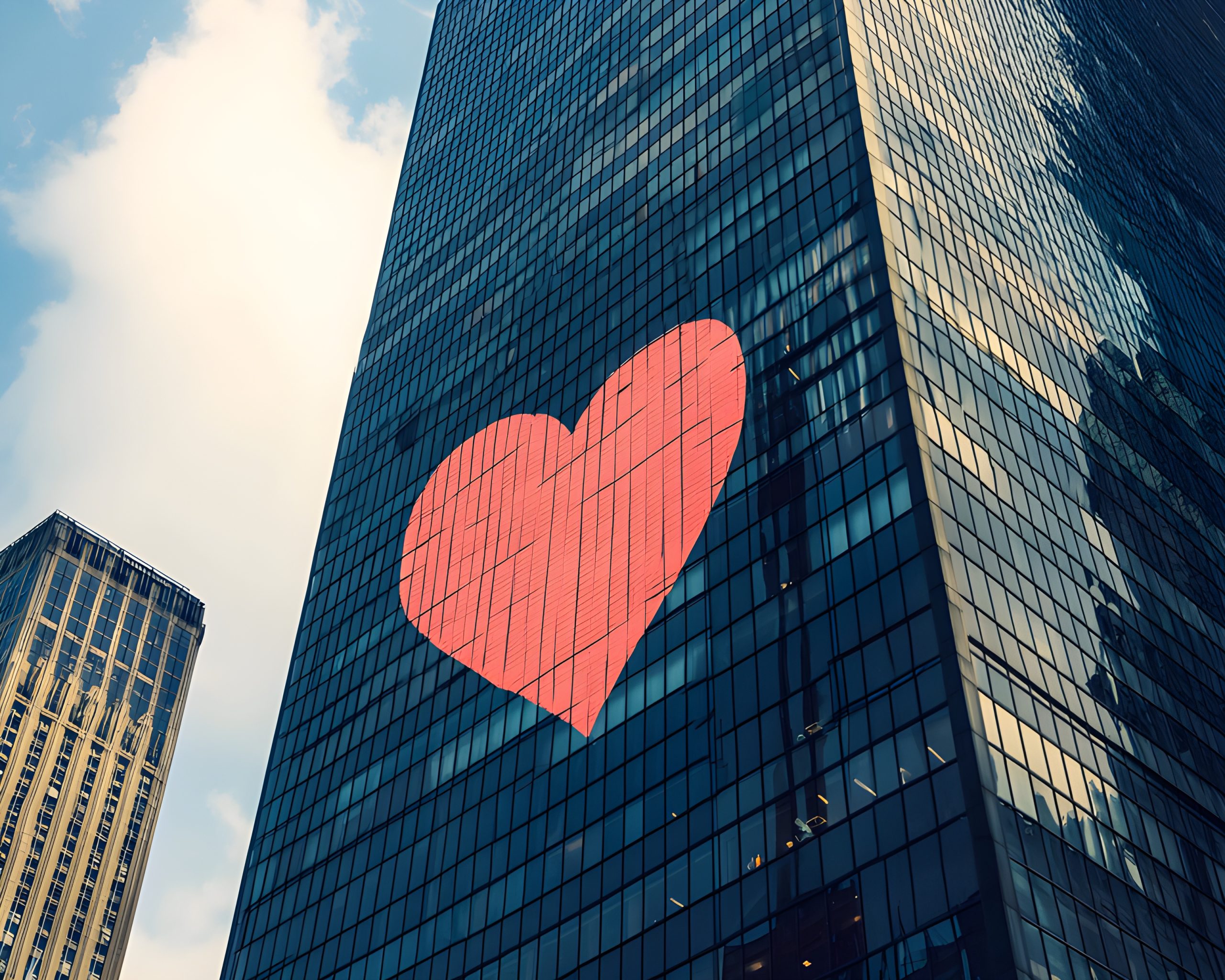 Heart on Skyscraper - Impossible Images - Unique stock images for ...