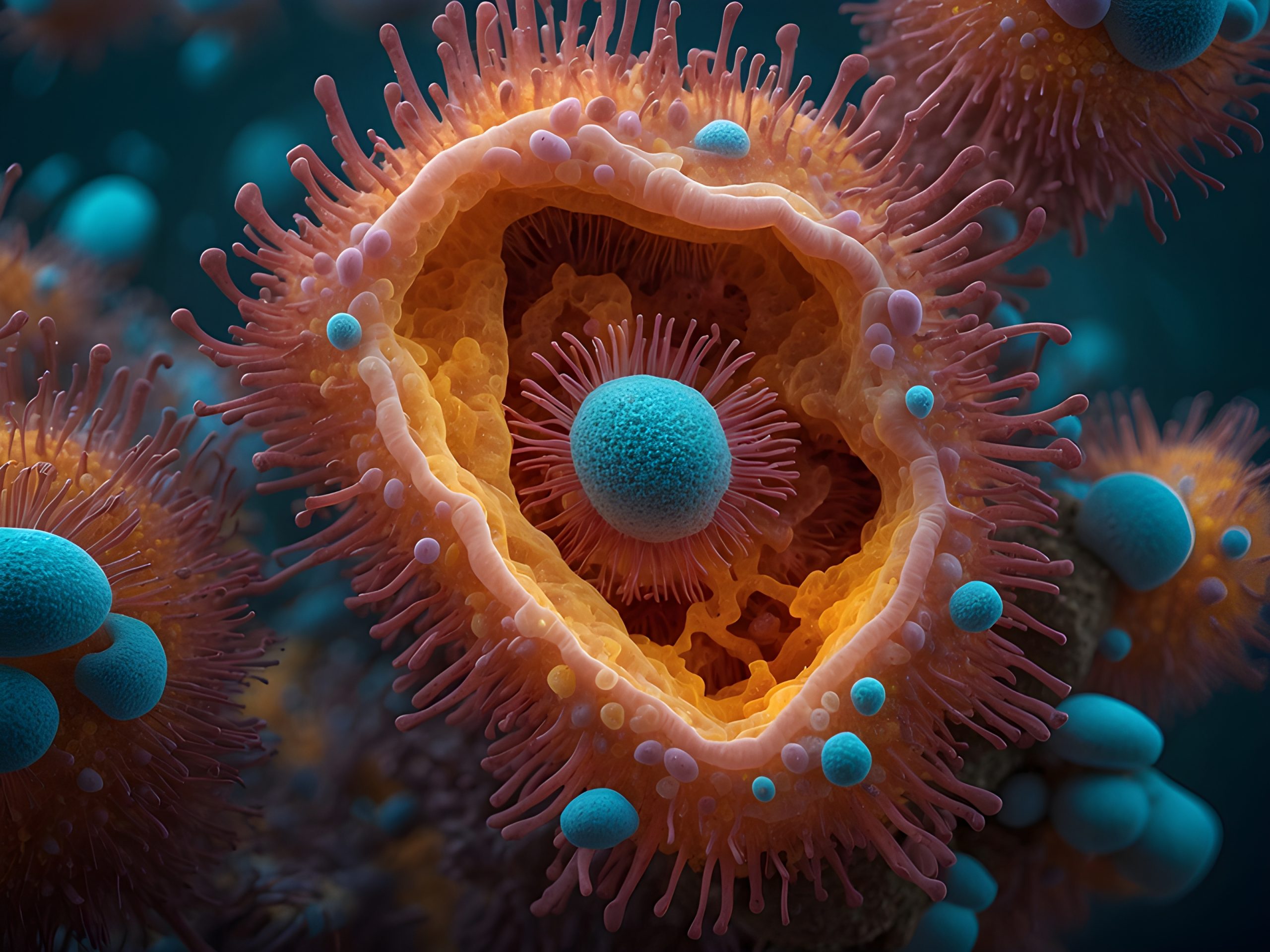 Microbial Cell Structure Detail - Impossible Images - Unique stock ...