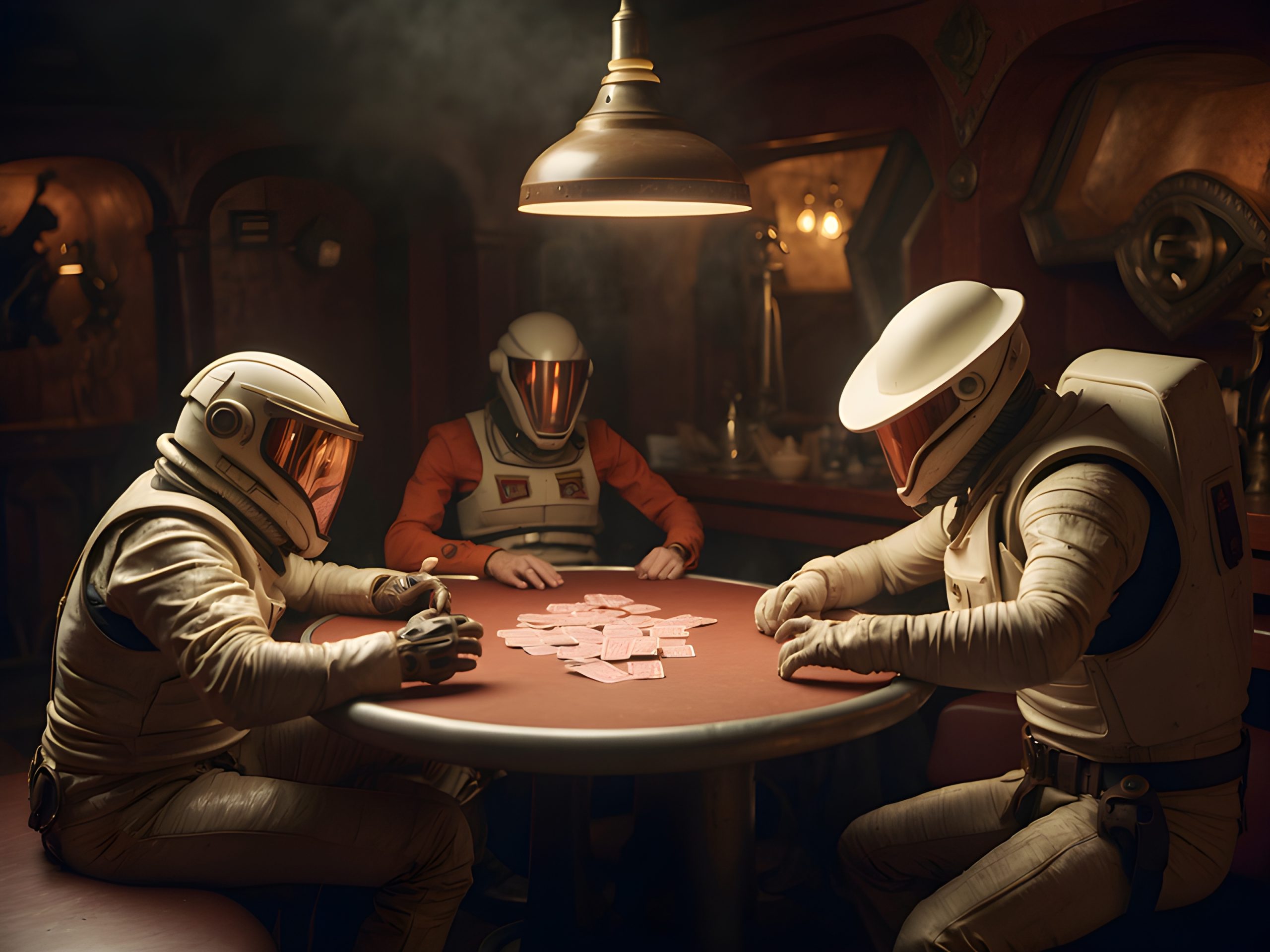 Space Gamblers Play Cards - Impossible Images - Unique stock images for ...