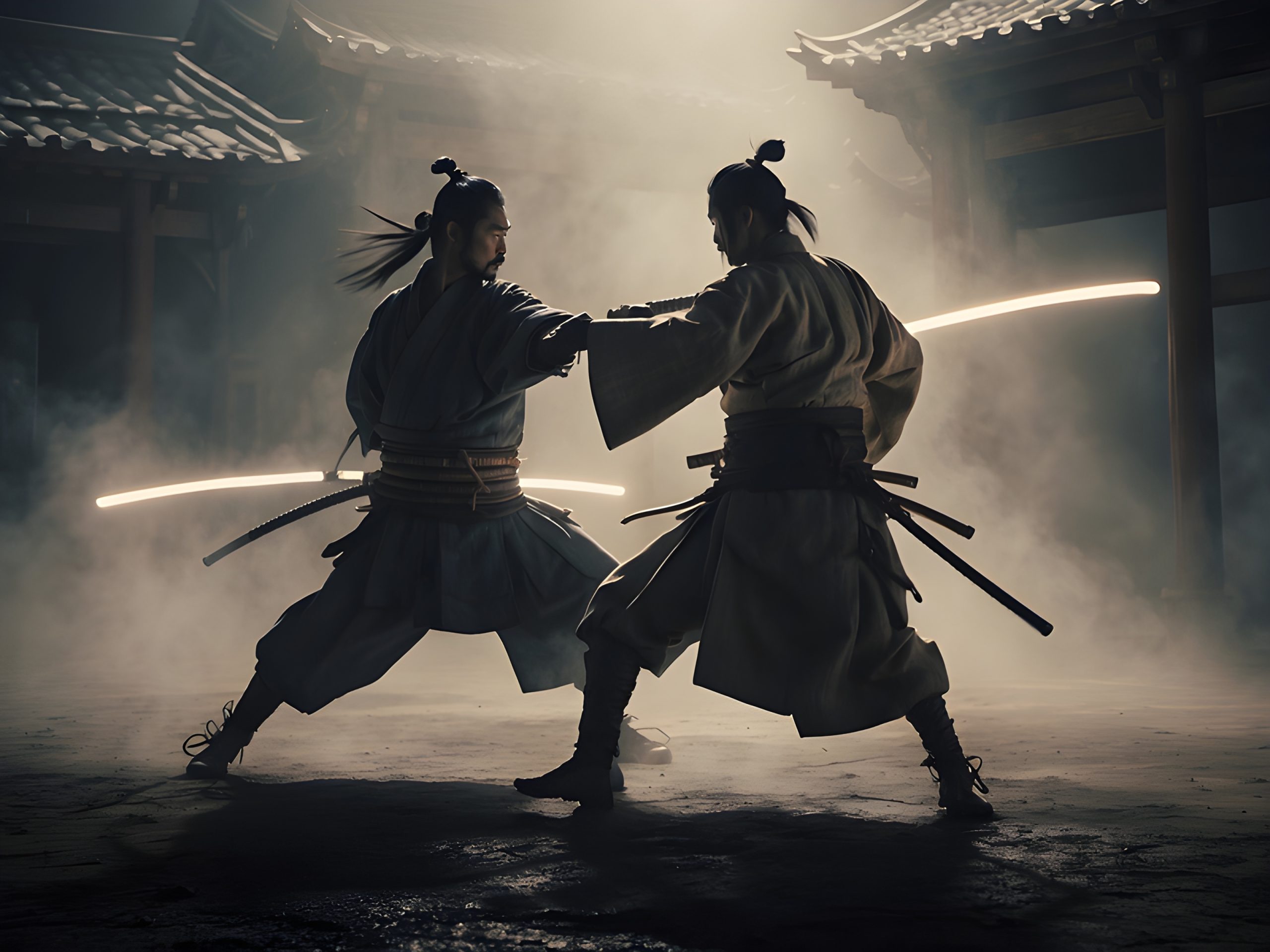 Samurai Duel: Sword Fight at Dawn - Impossible Images - Unique stock ...