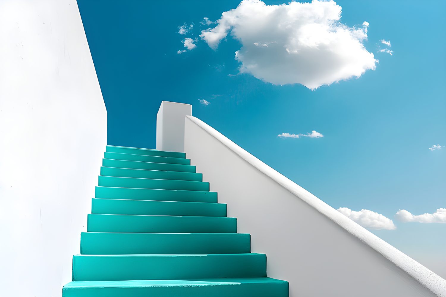 Teal Steps to the Sky - Impossible Images - Unique stock images for ...