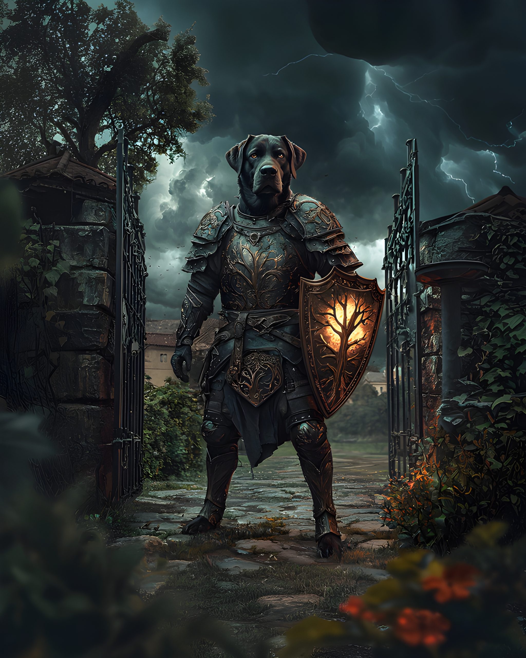 The Canine Knight's Vigil - Impossible Images - Unique stock images for ...